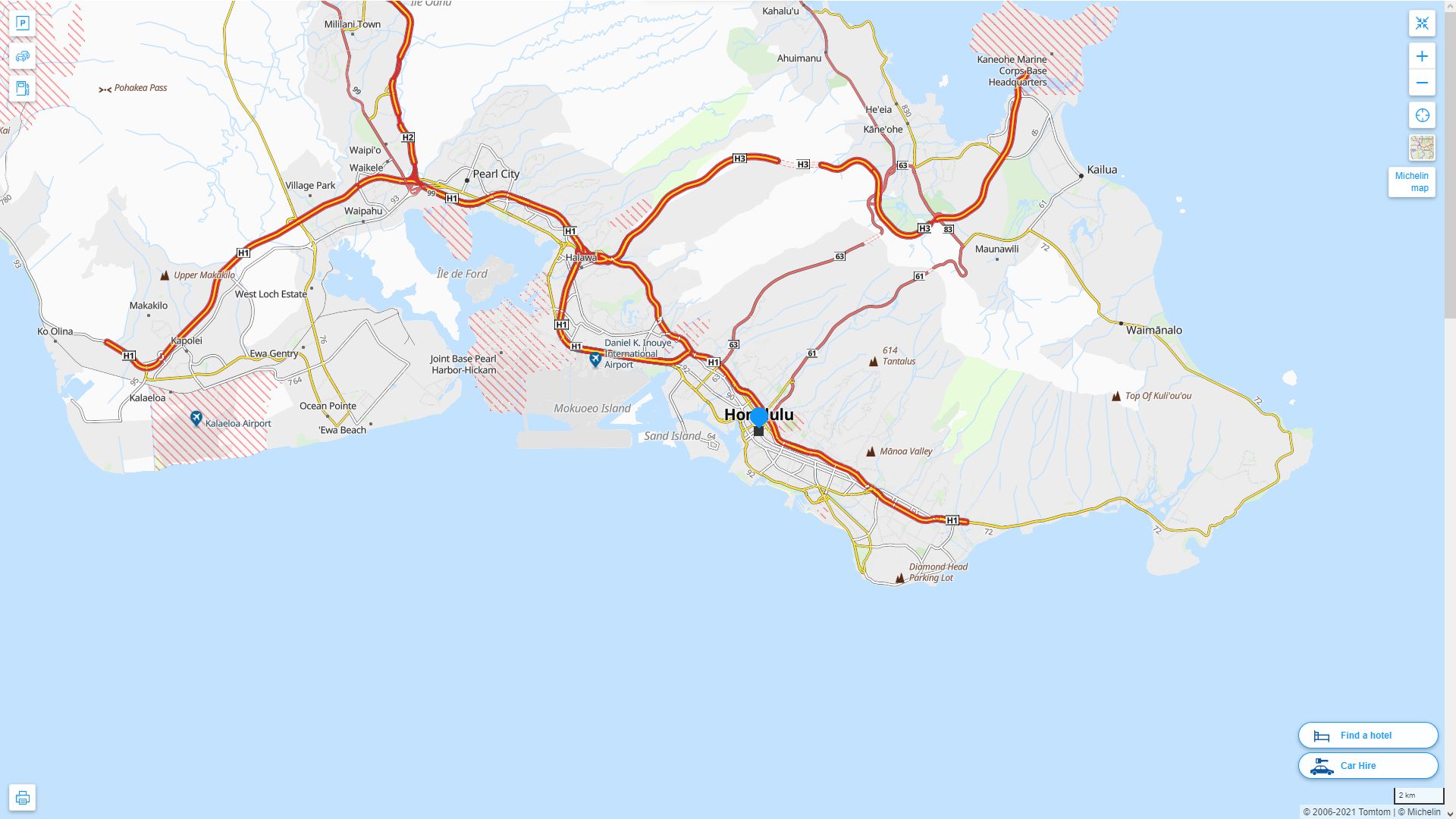 Honolulu Hawaii Map - United States