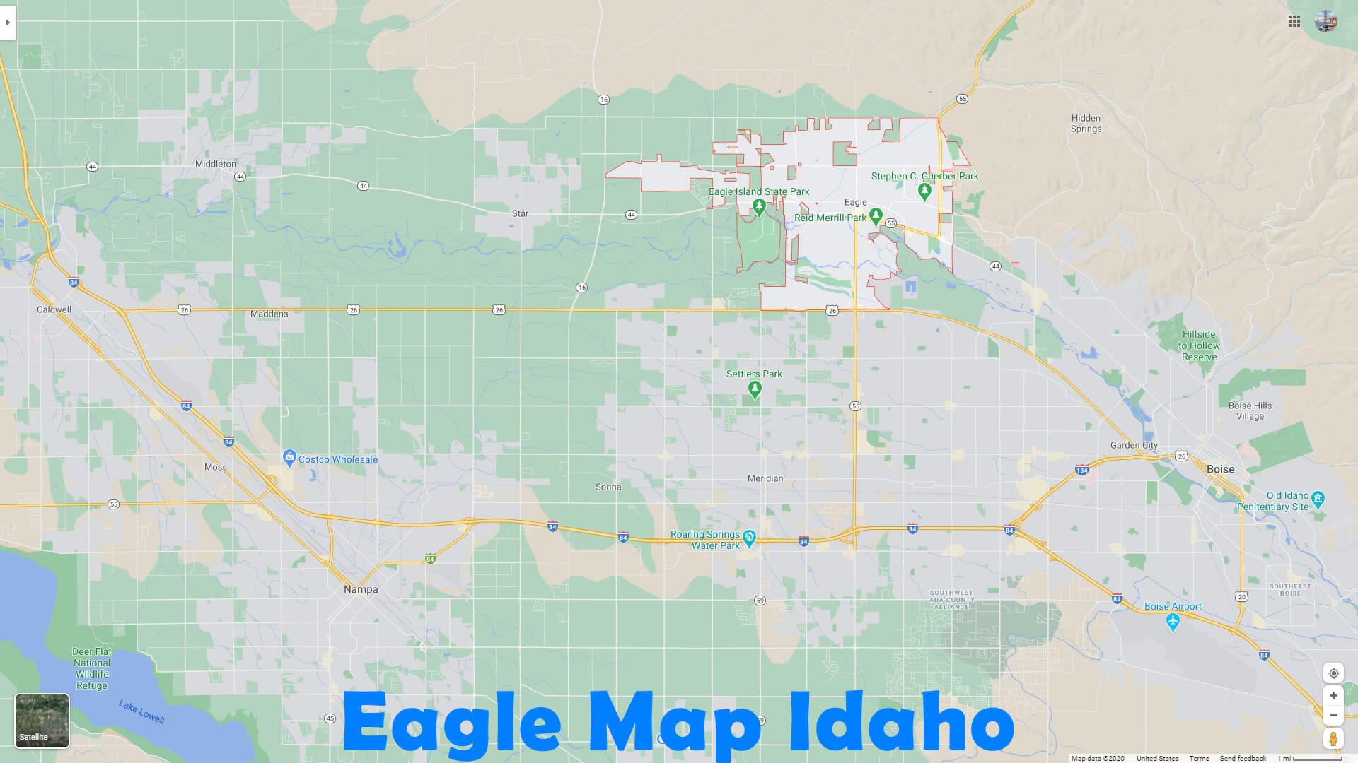 Eagle idaho Map - United States