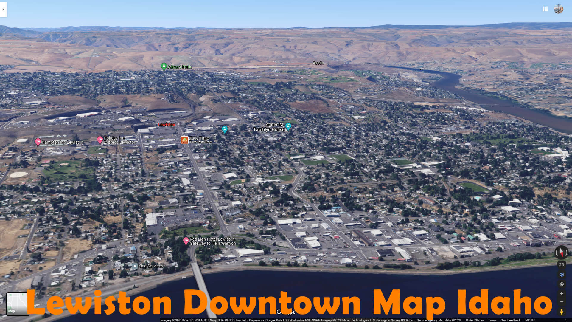 Lewiston, Idaho Map