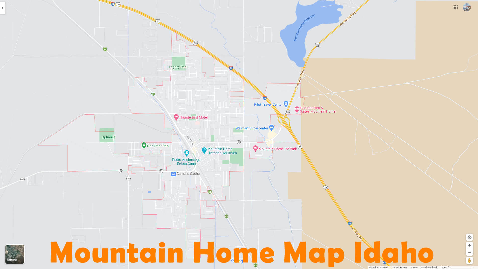 Mountain Home, Idaho Map