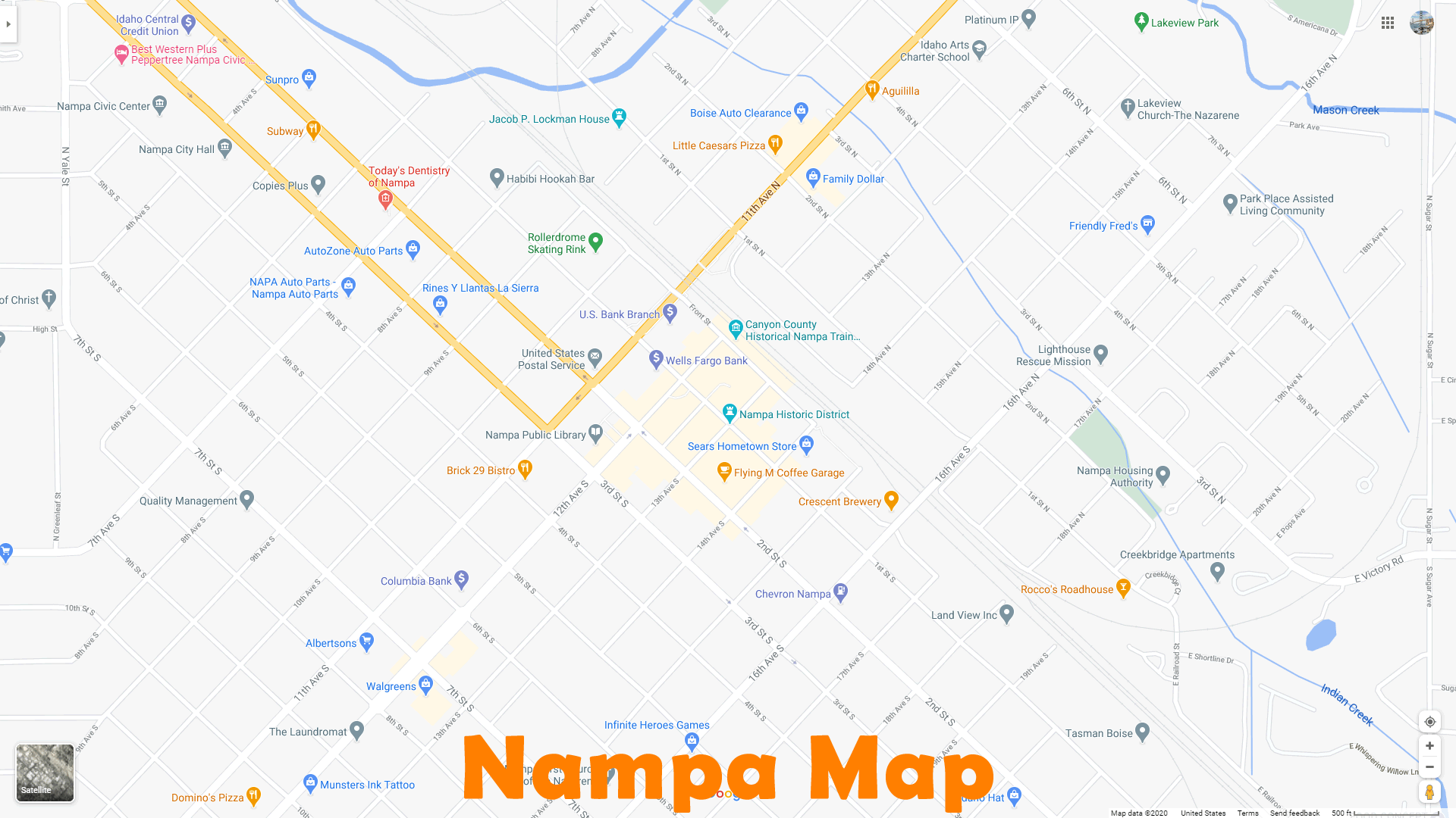 Nampa, Idaho Map