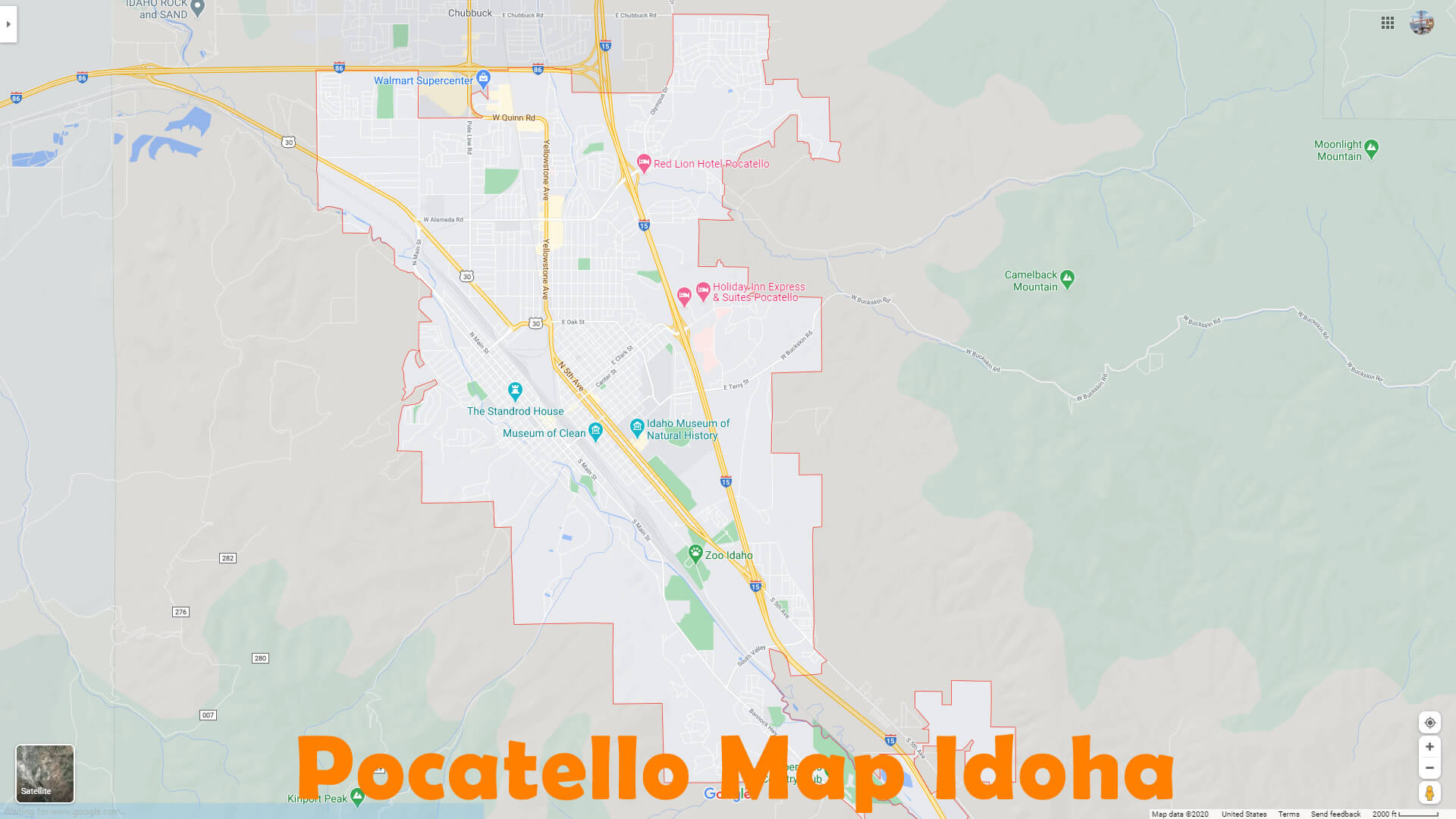 Pocatello, Idaho Map