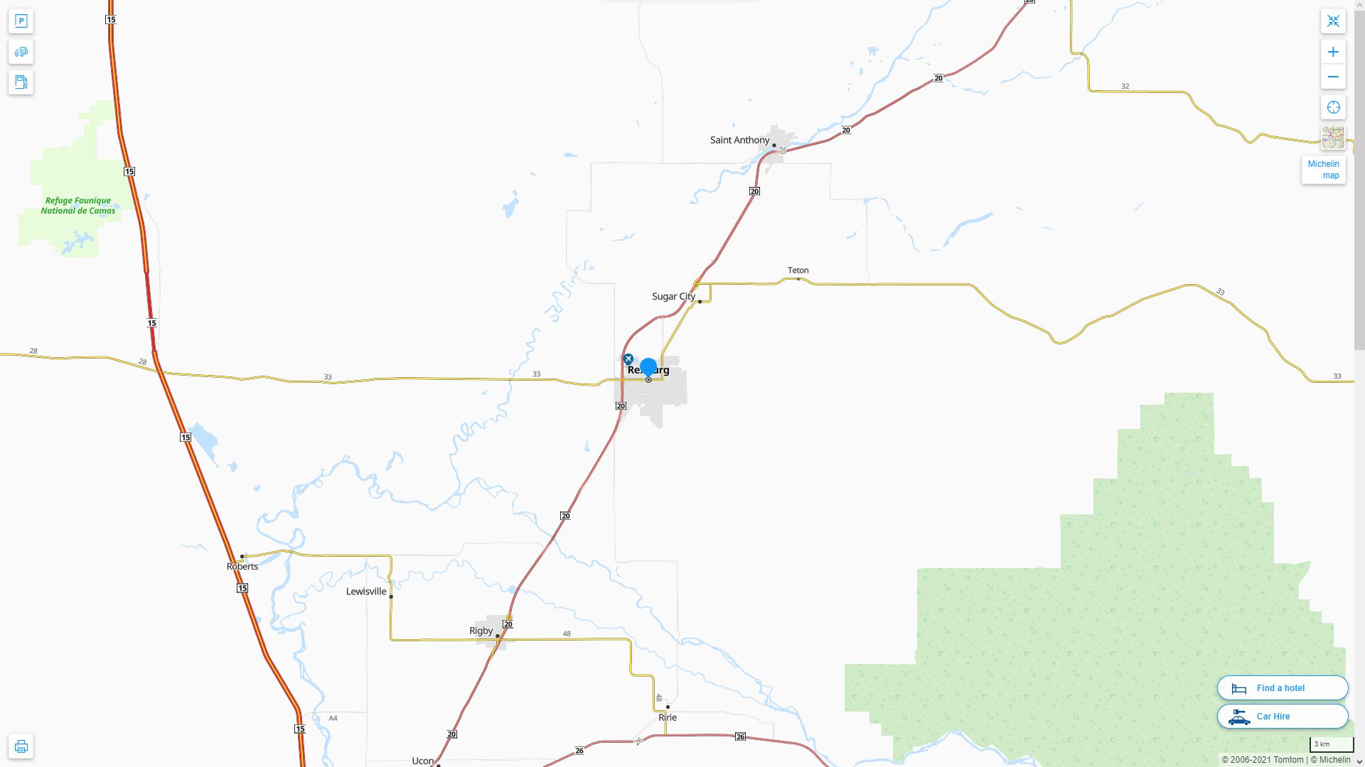 Rexburg idaho Map - United States