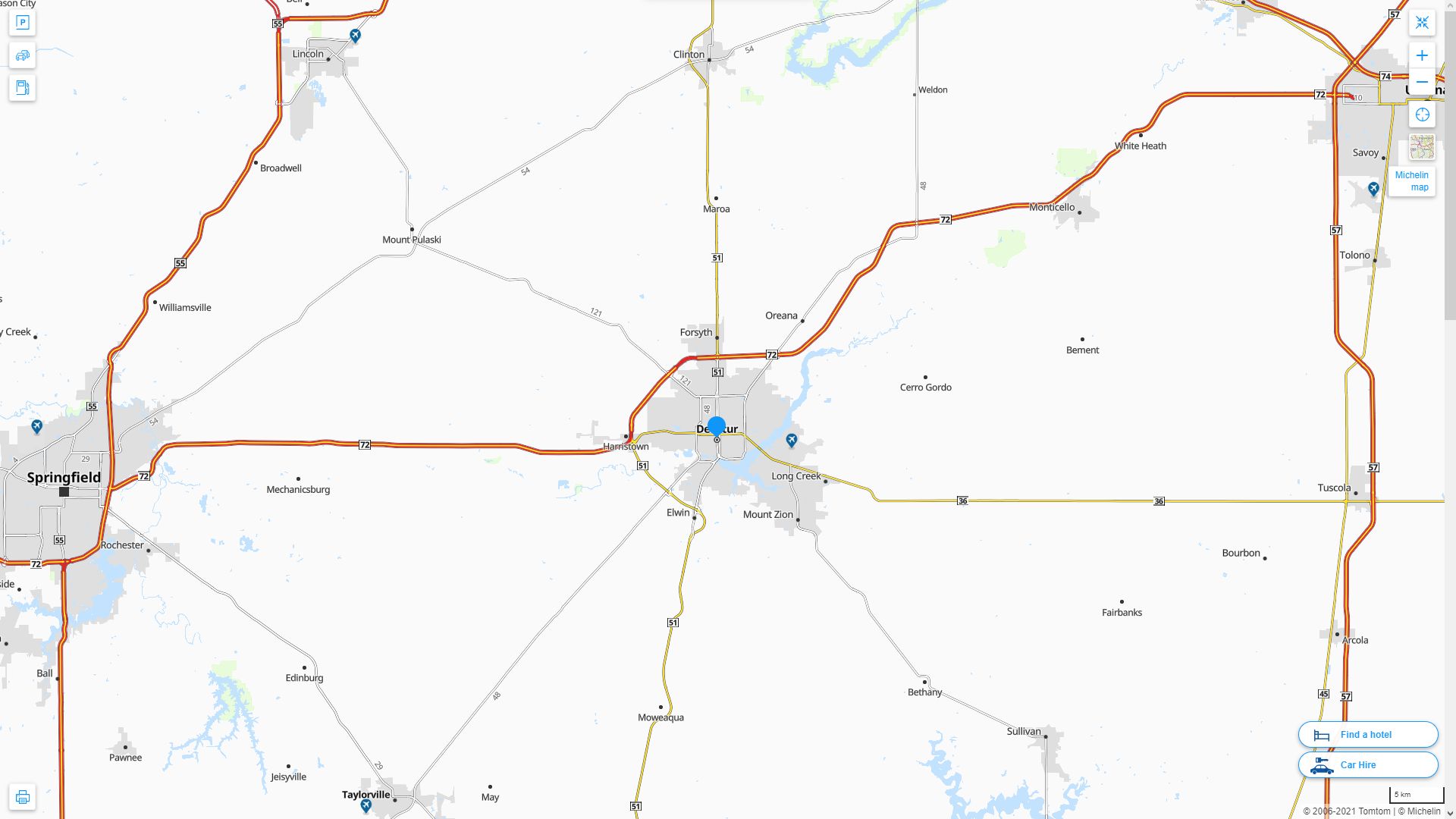 Decatur illinois Map - United States