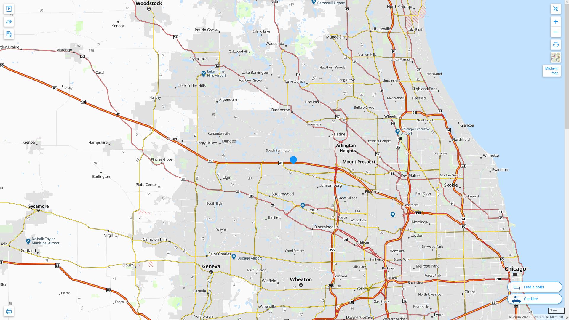 Hoffman Estates illinois Map - United States