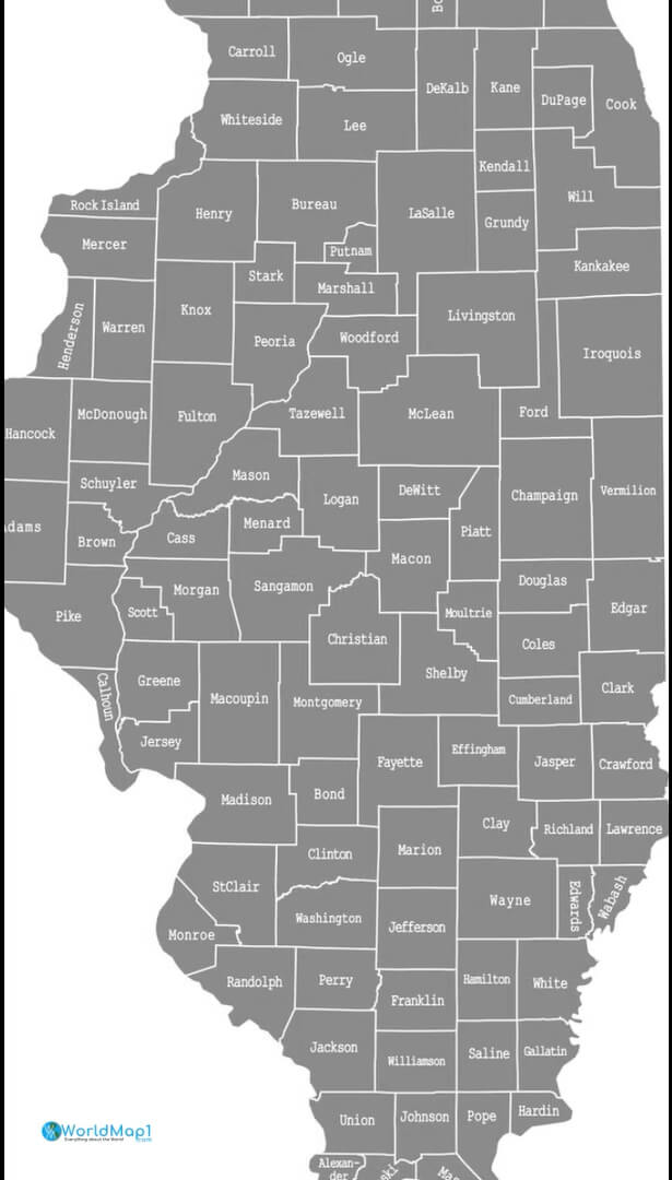 High Detailed Illinois Map