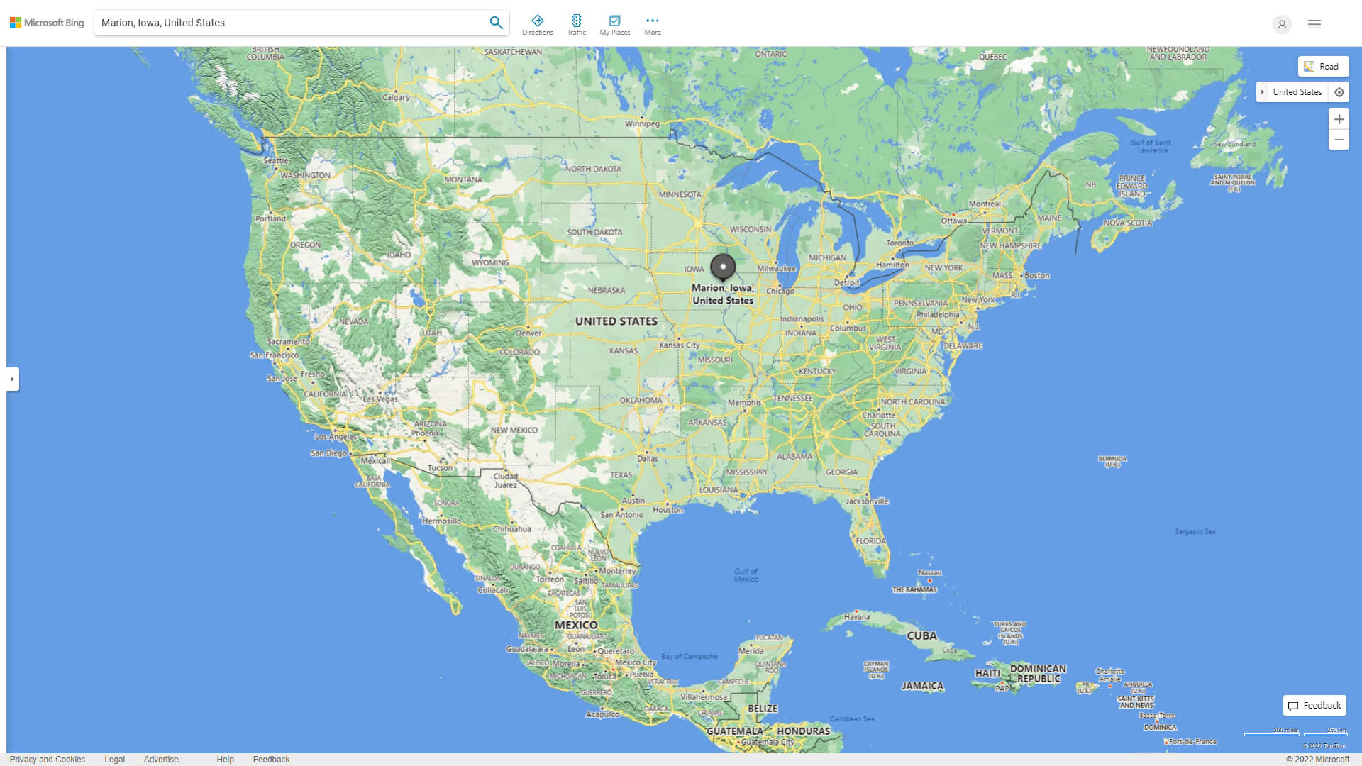 Marion iowa Map - United States