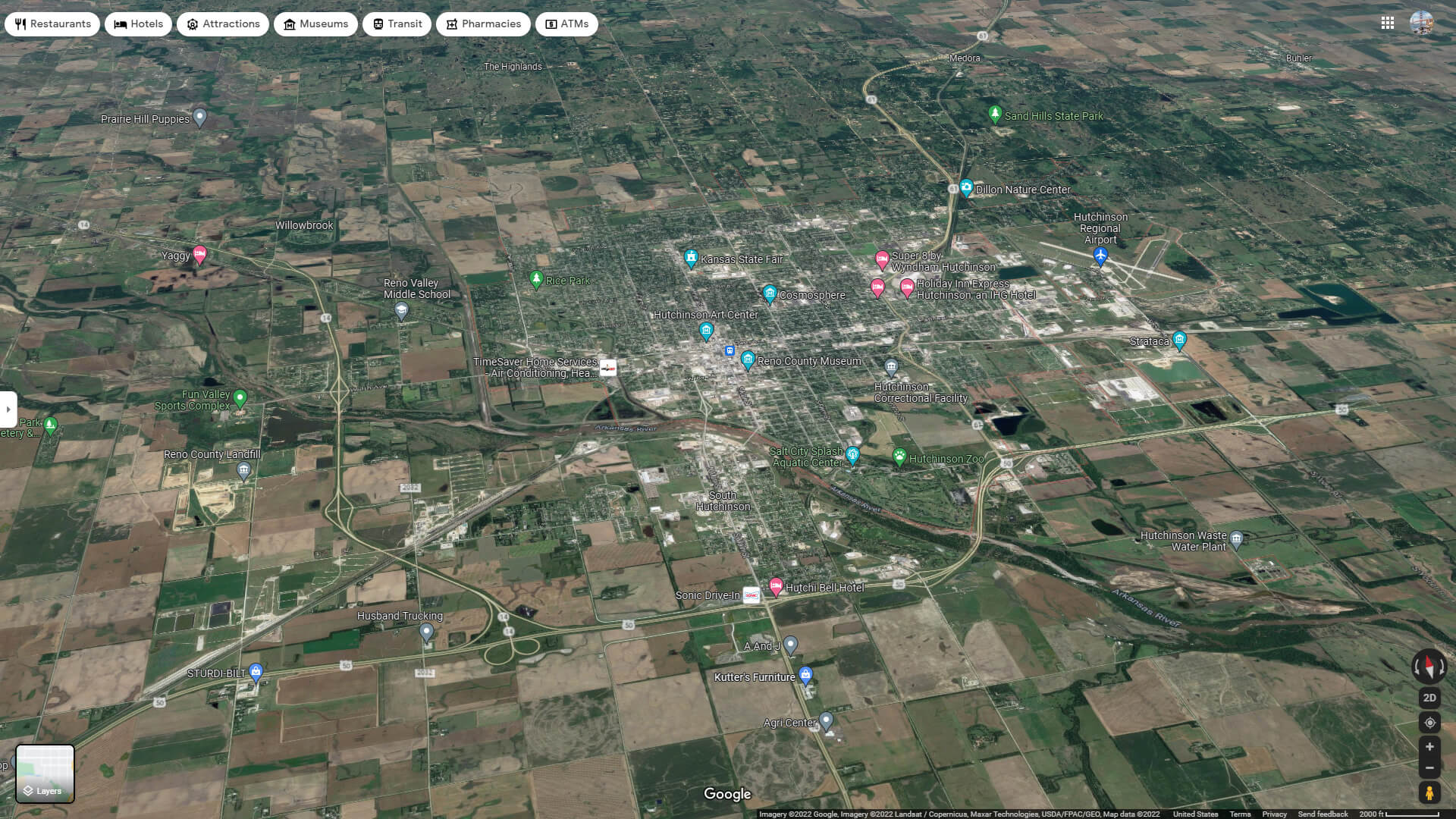 Hutchinson, Kansas Map