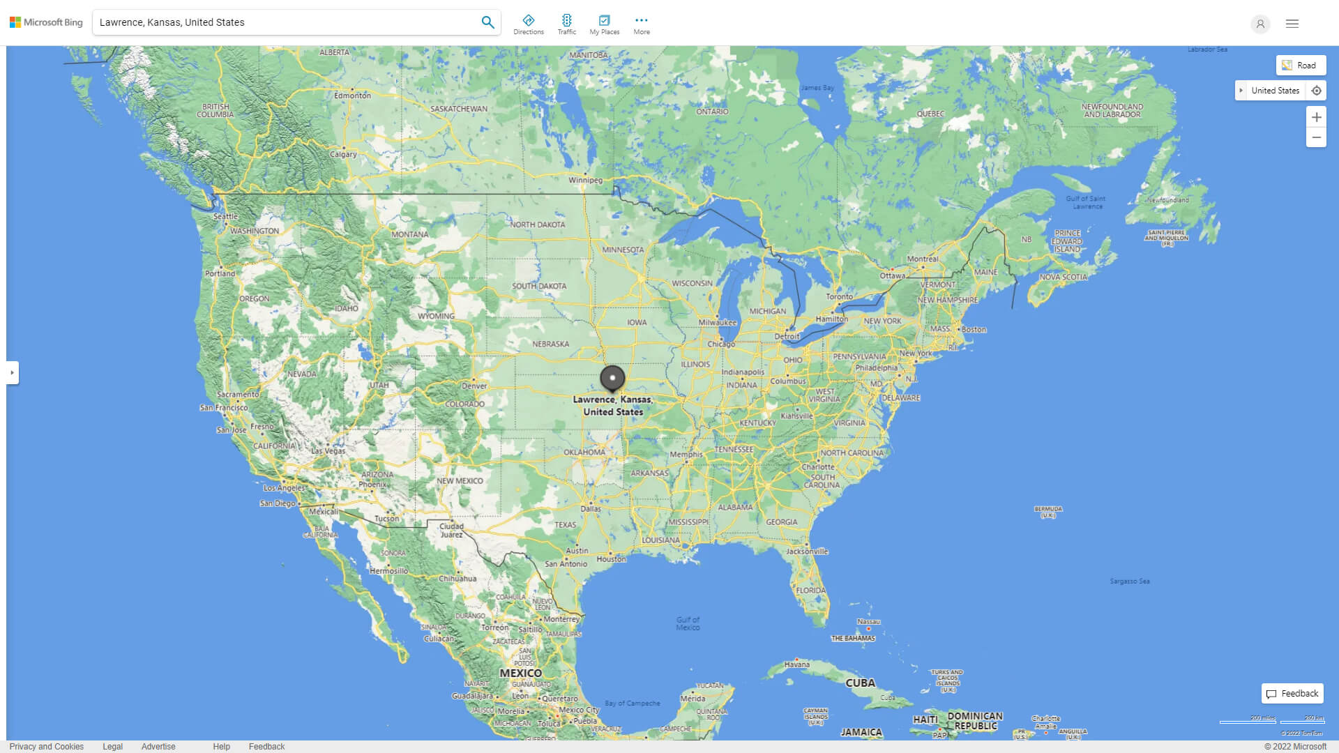 Lawrence Kansas Map - United States