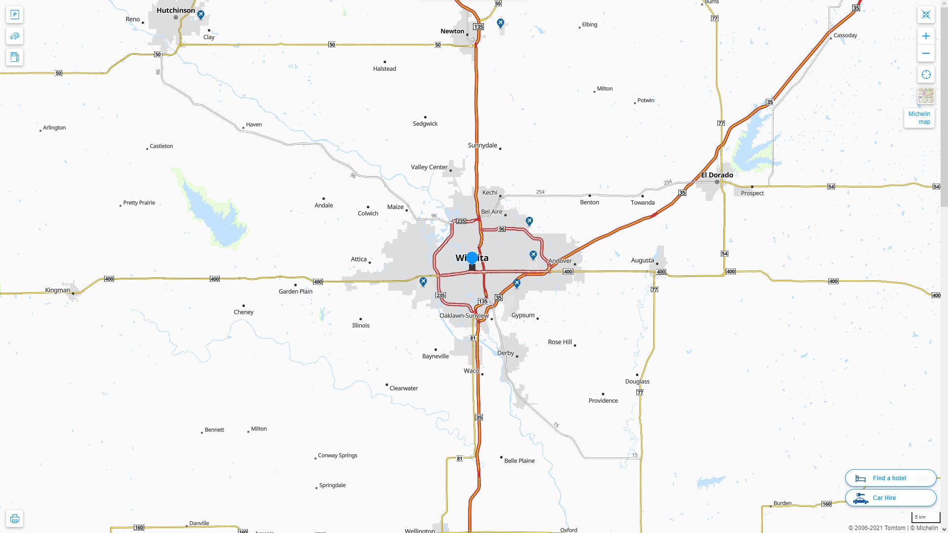 Wichita Kansas Map - United States
