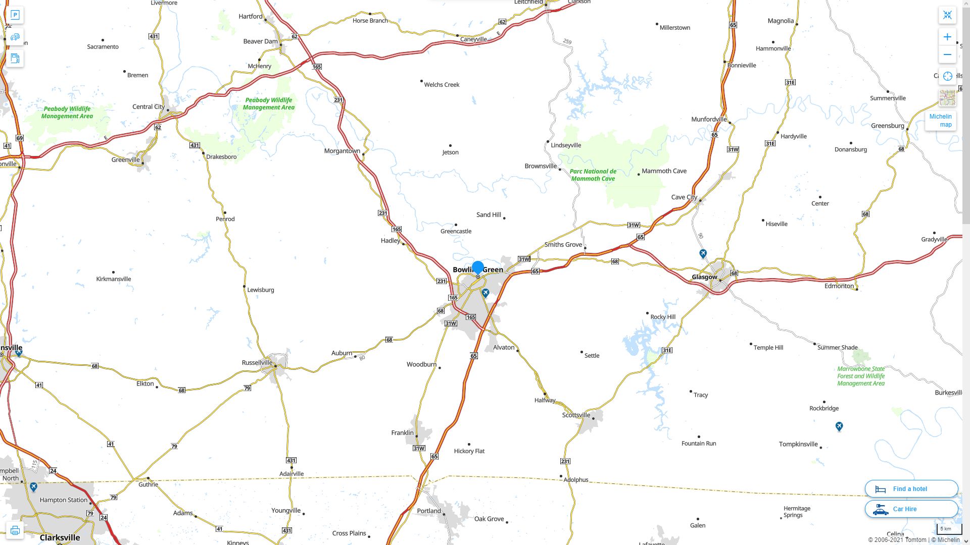 Bowling Green Kentucky Map - United States