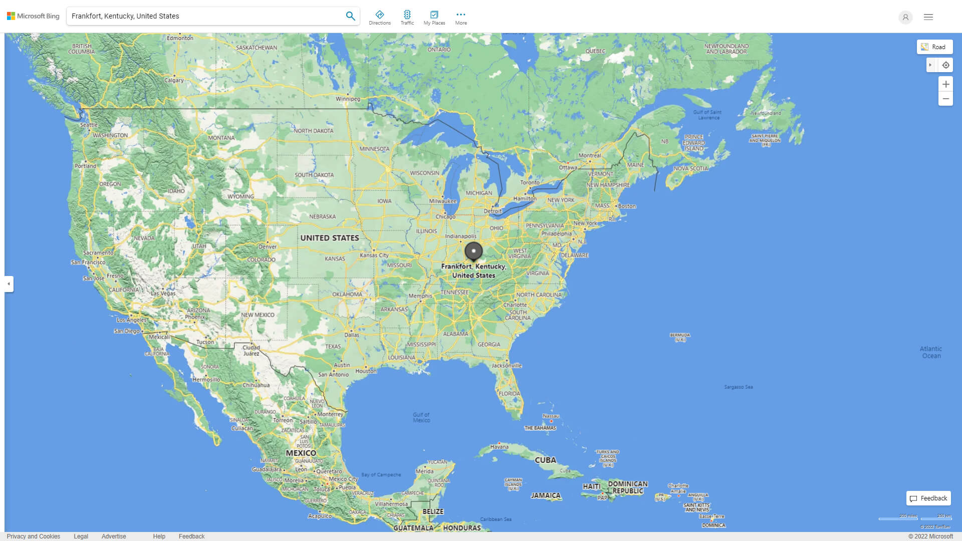 Frankfort Kentucky Map - United States