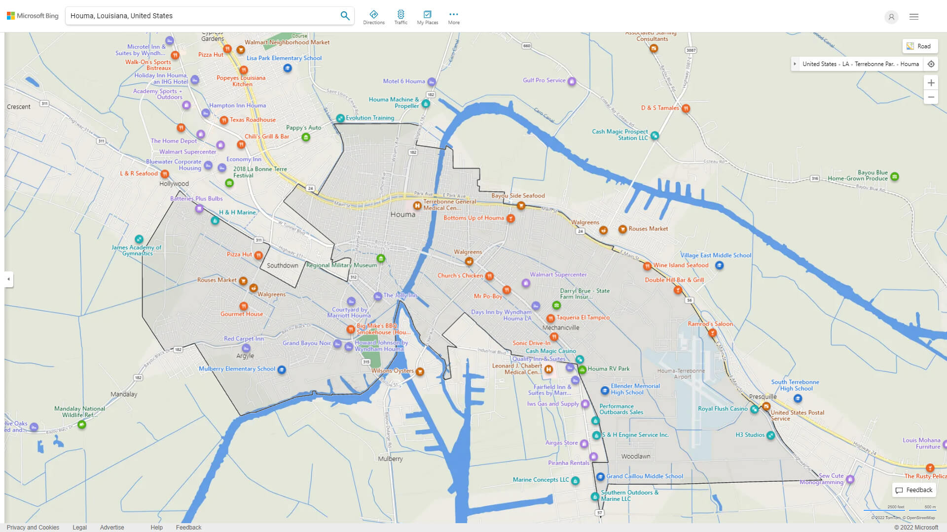 Houma Louisiana Map - United States
