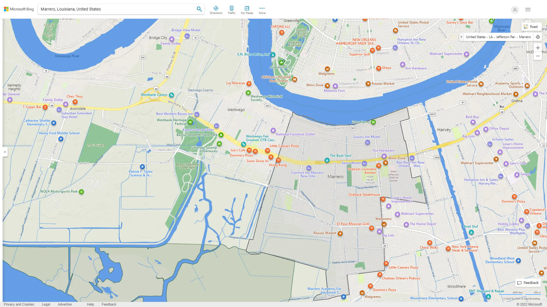 Marrero Louisiana Map - United States