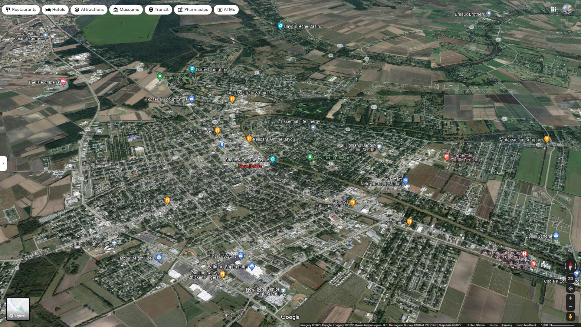 New iberia Louisiana Map - United States