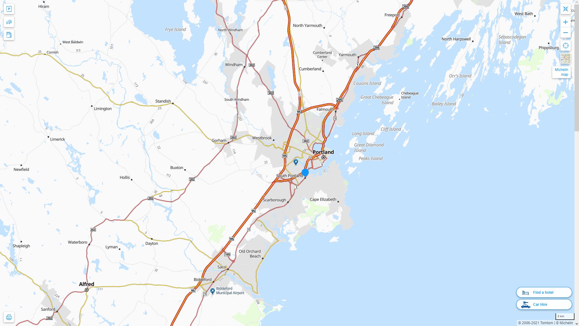 South Portland Maine Map - United States