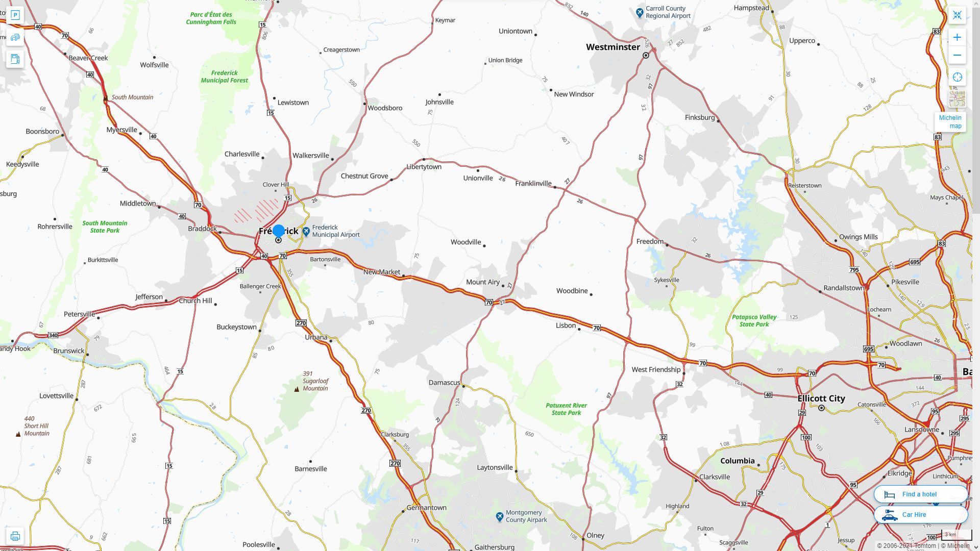 Frederick Maryland Map - United States