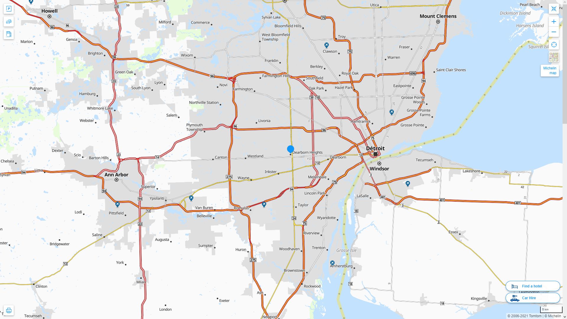 Dearborn Heights Michigan Map - United States