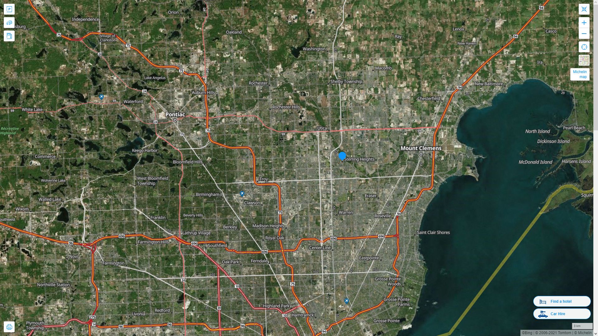 Sterling Heights Michigan Map - United States