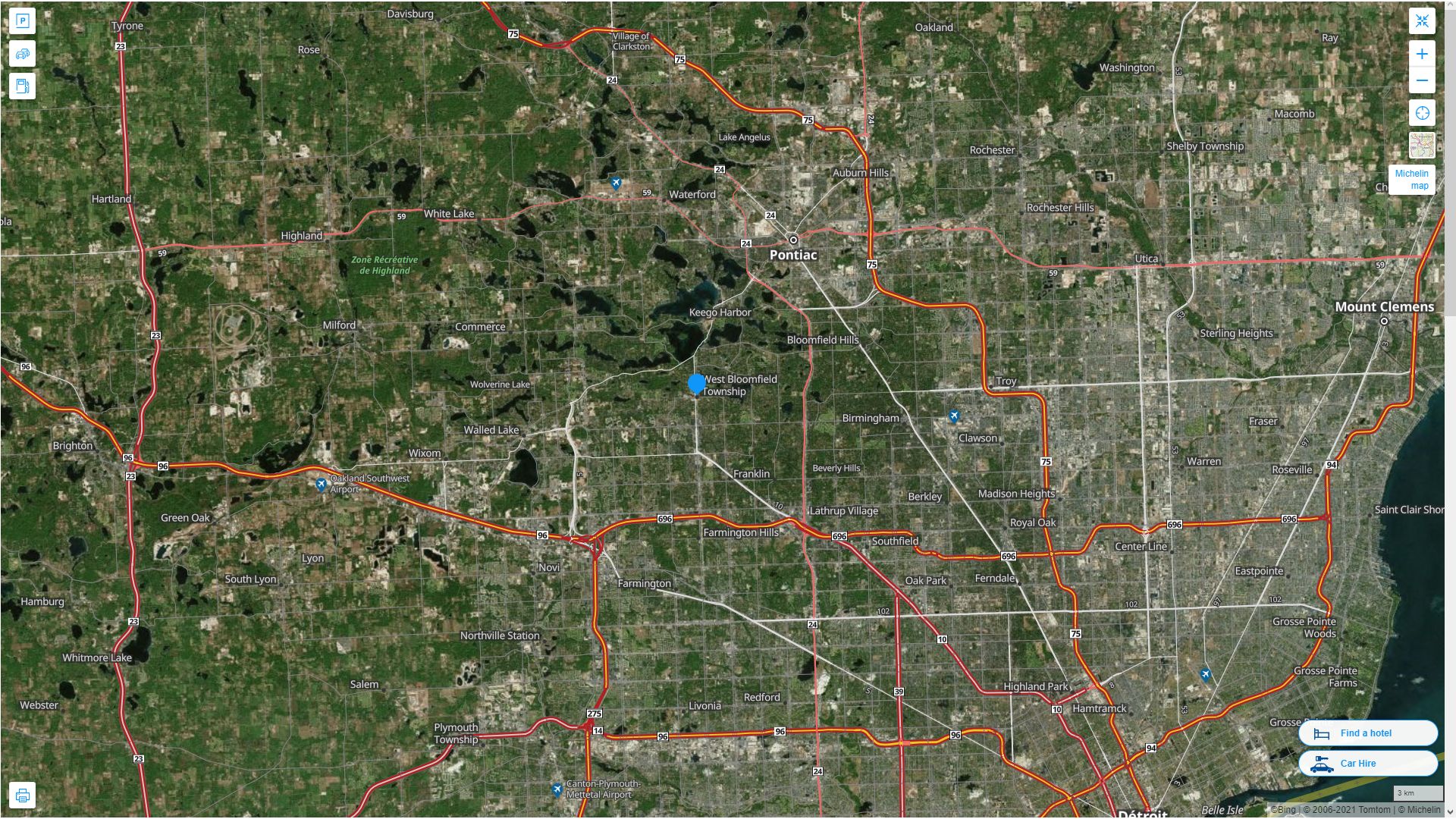 West Bloomfield Township Michigan Map - United States