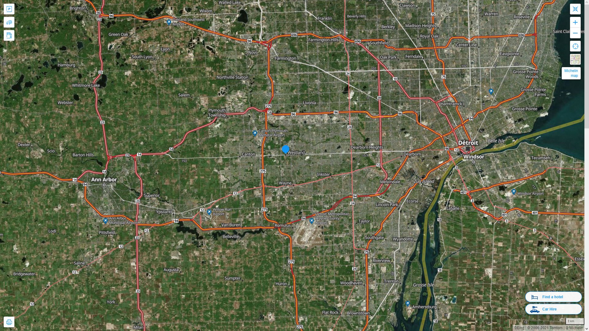 Westland Michigan Map - United States