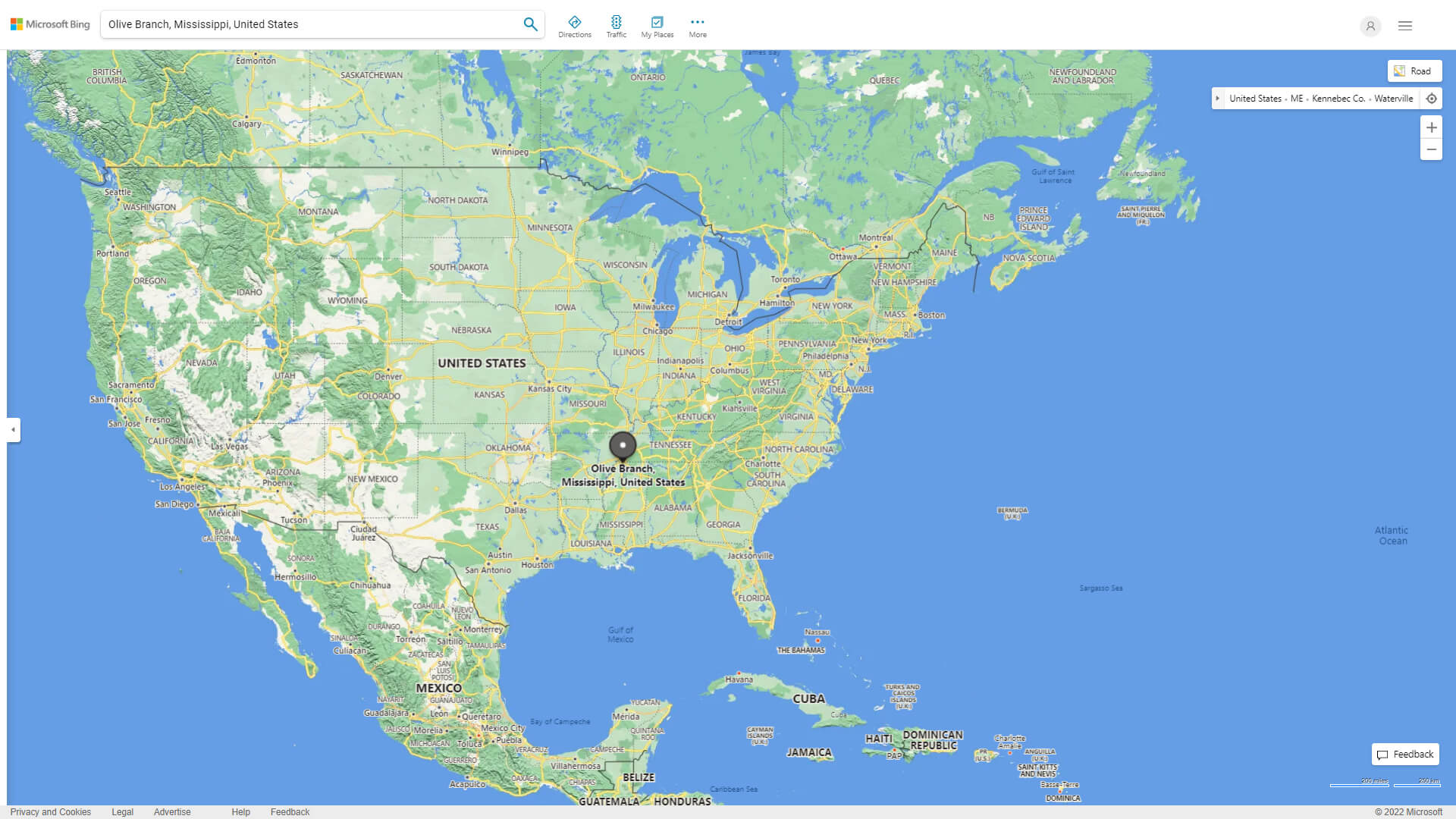 Olive Branch Mississippi Map and Olive Branch Mississippi Satellite Image