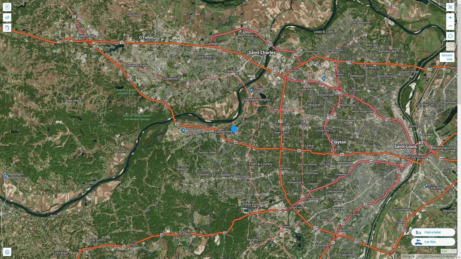 Chesterfield Missouri Map - United States