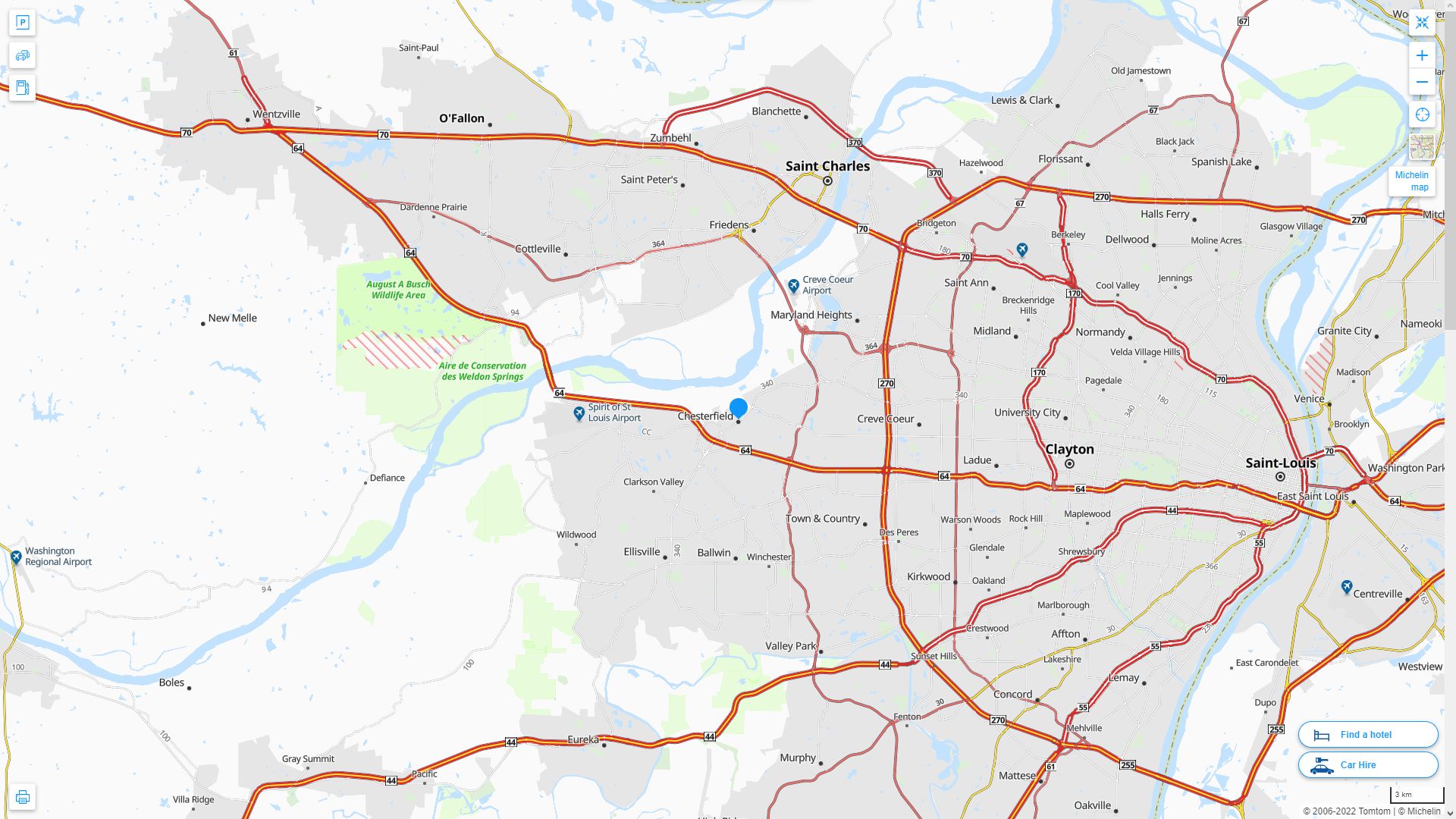 Chesterfield Missouri Map - United States