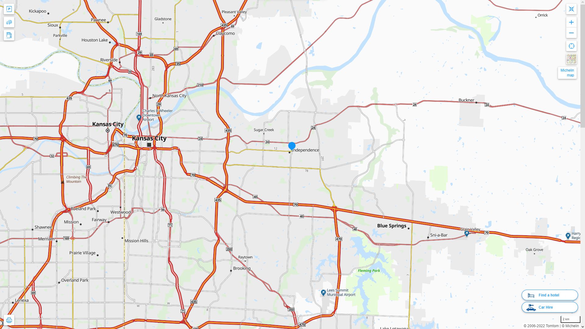 independence Missouri Map - United States
