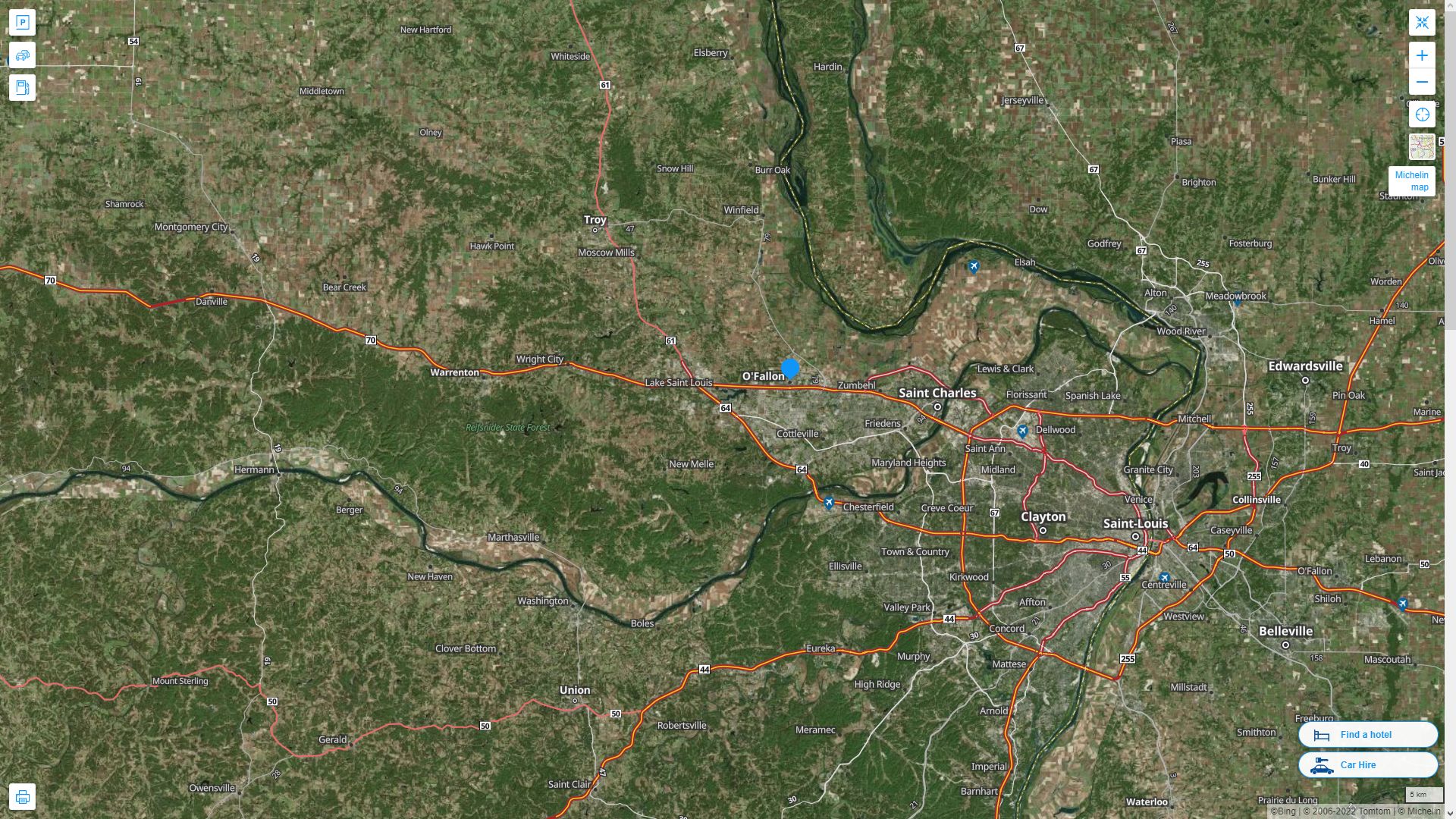 O'Fallon Missouri Map - United States