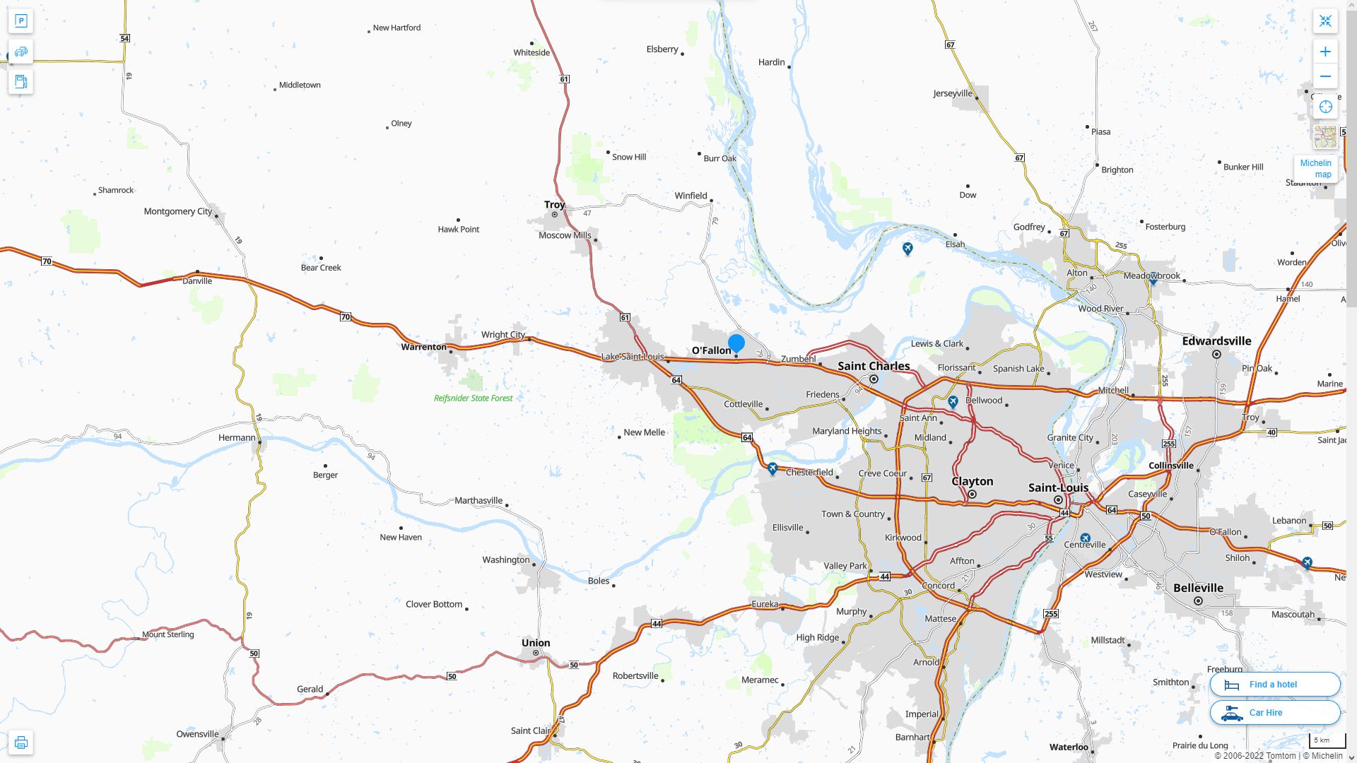 O'Fallon Missouri Map - United States