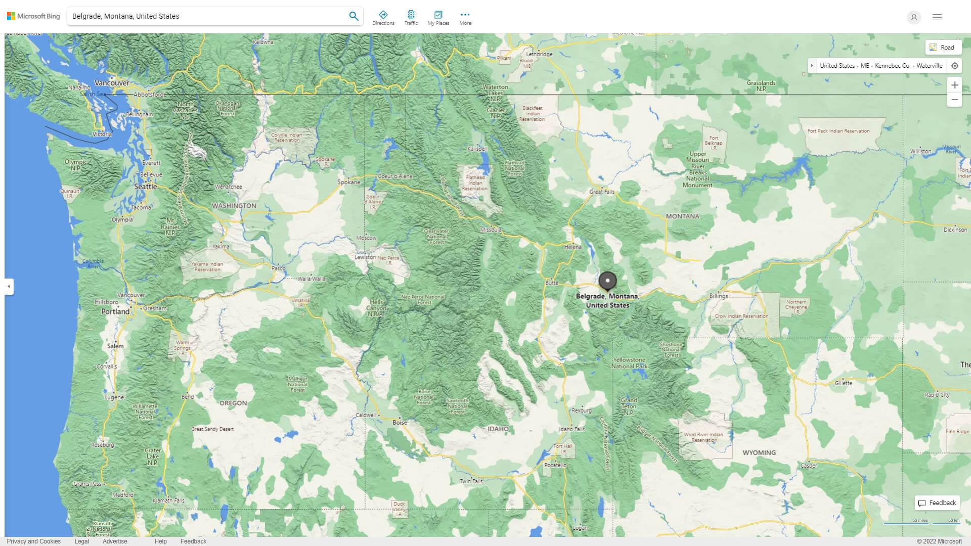 Belgrade Montana Map - United States