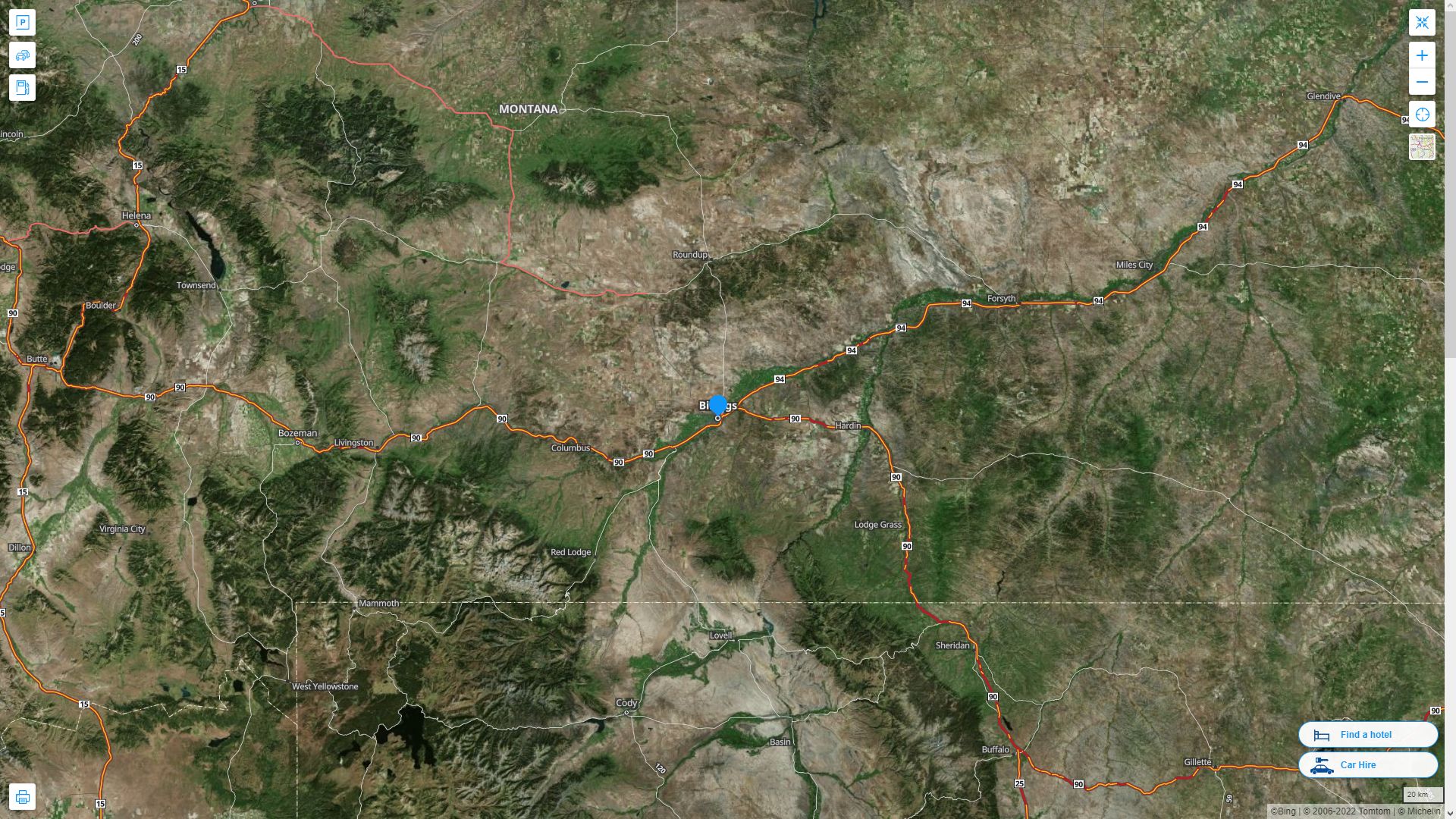 Billings, Montana Map