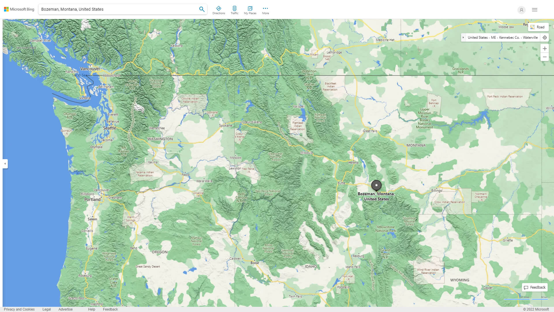 Bozeman Montana Map - United States