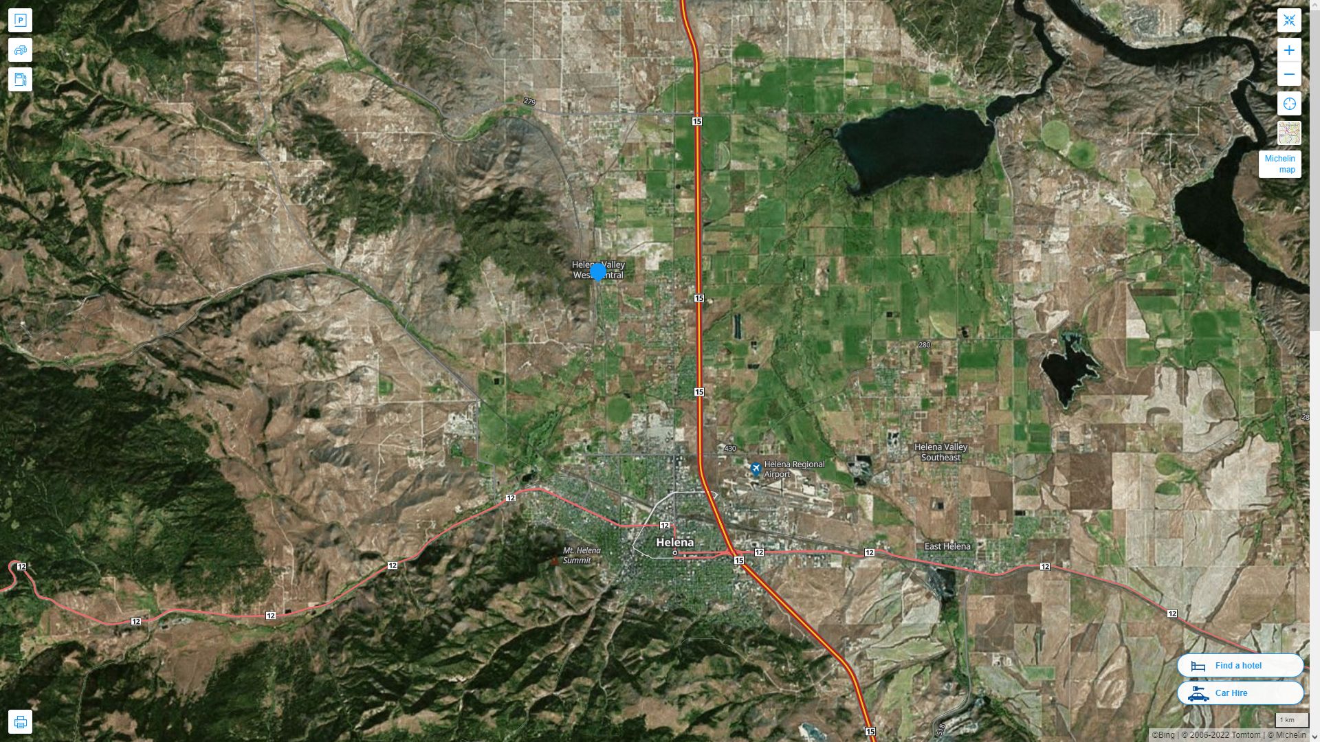 Helena Valley West Central Montana Map - United States