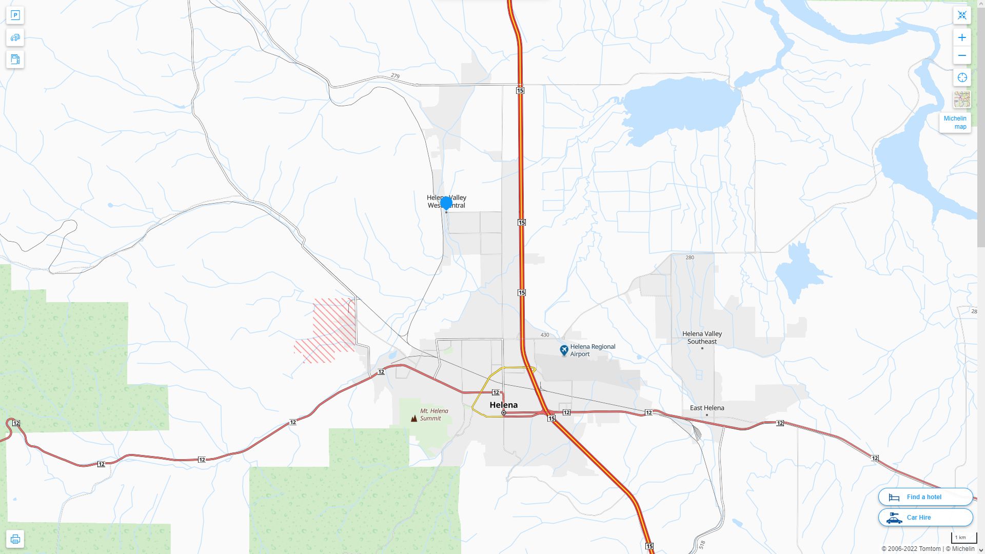 Helena Valley West Central Montana Map - United States