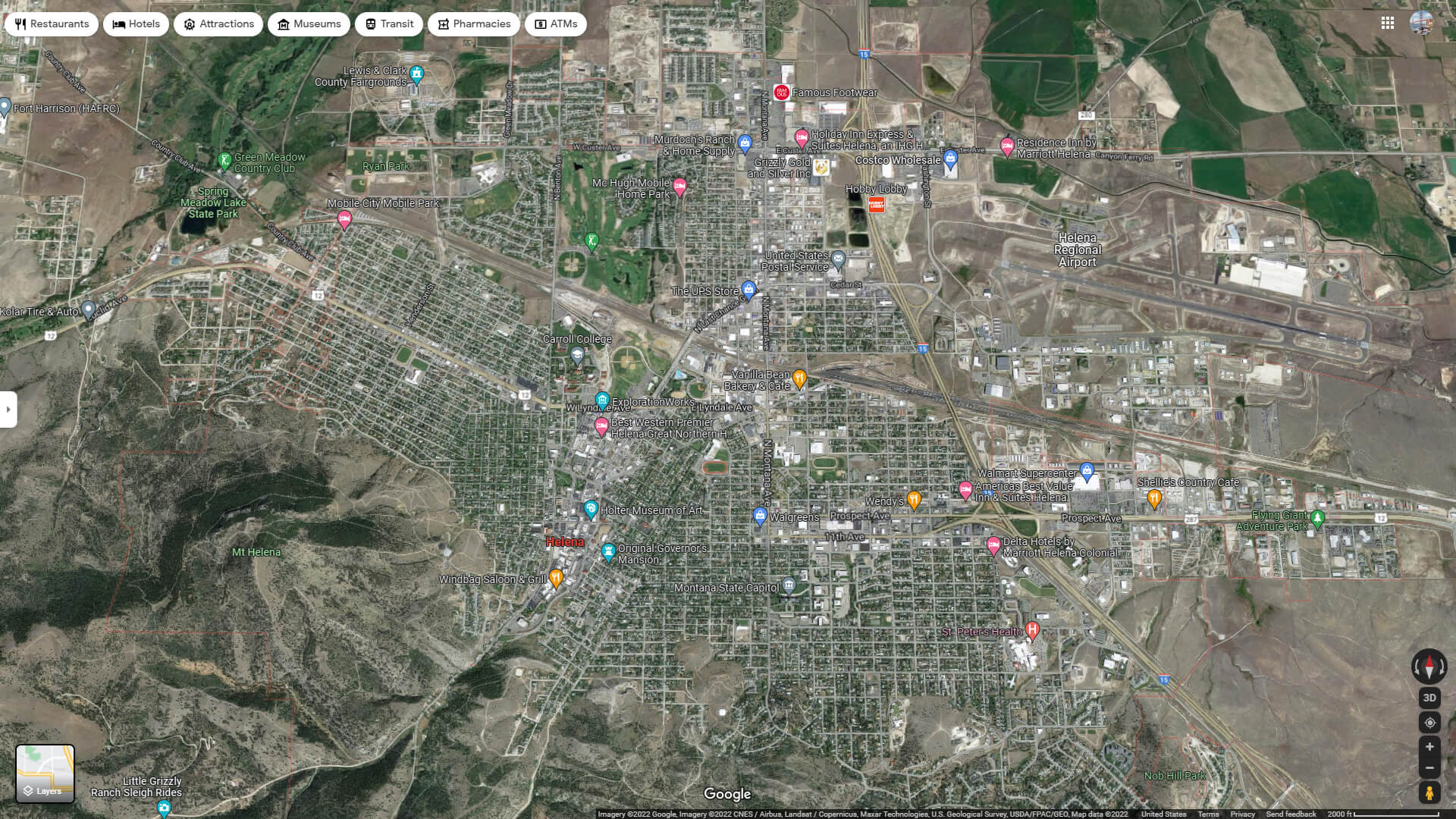 Helena Montana Map - United States
