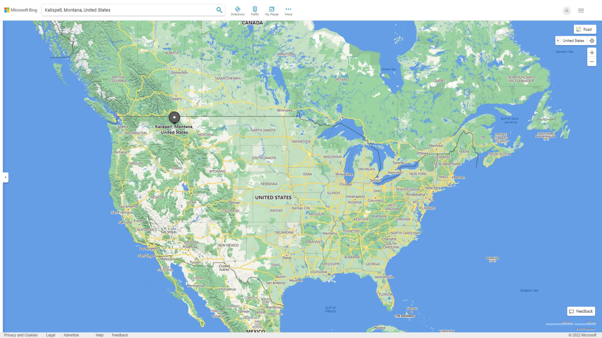 Kalispell Montana Map - United States
