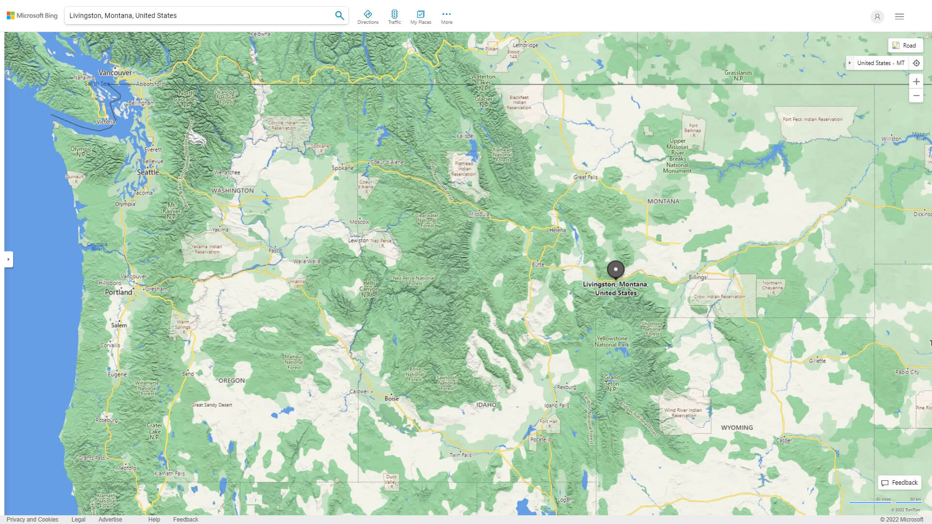 Livingston Montana Map - United States