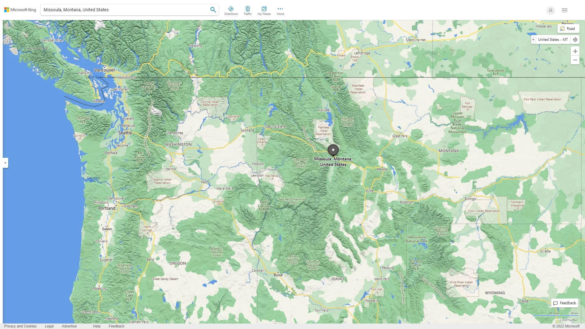 Missoula Montana Map - United States