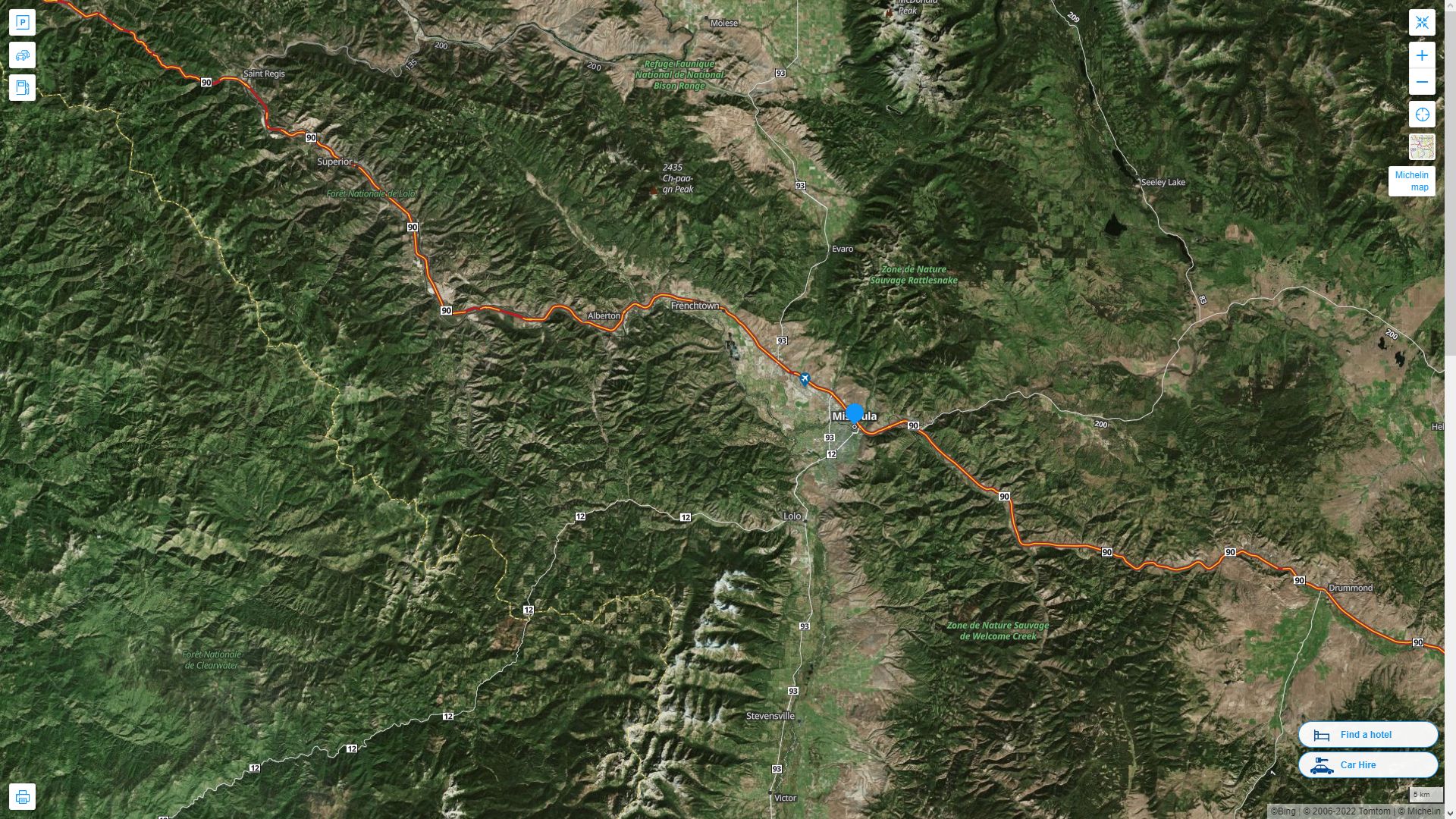 Missoula Montana Map - United States