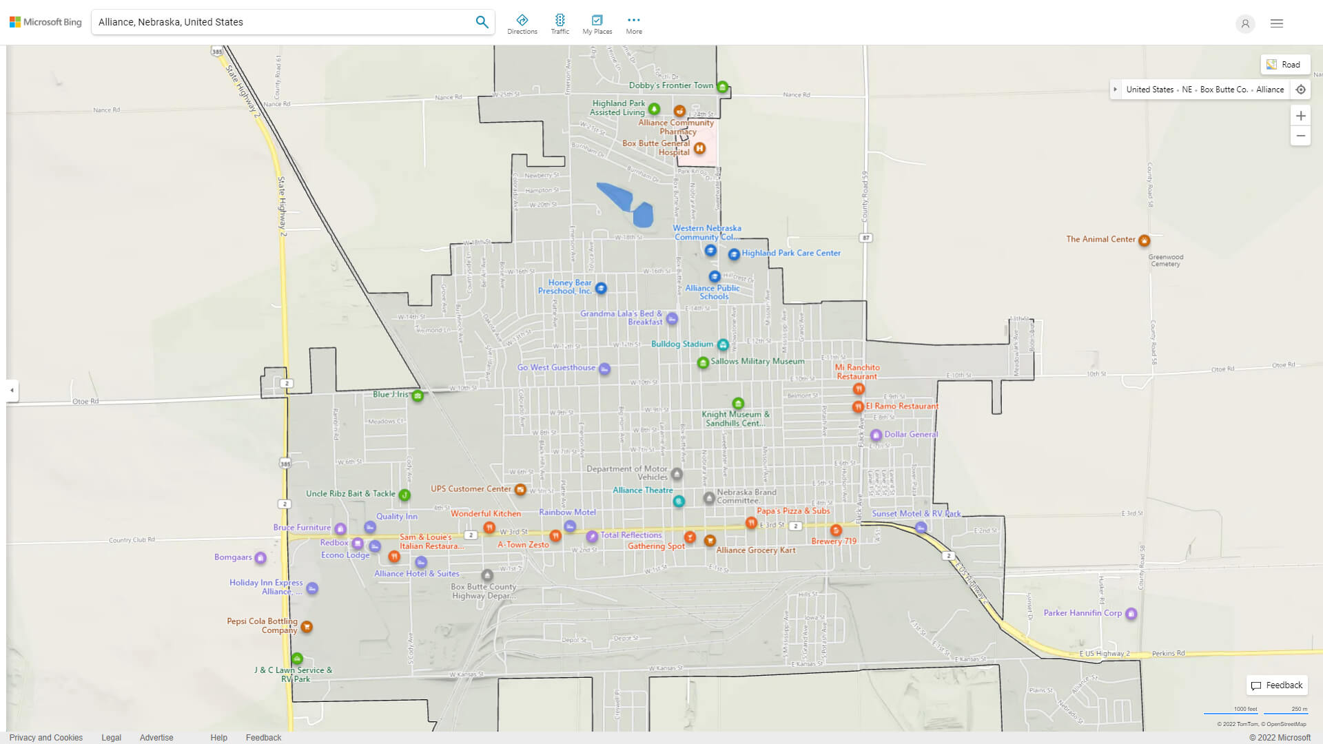 Alliance Nebraska Map - United States