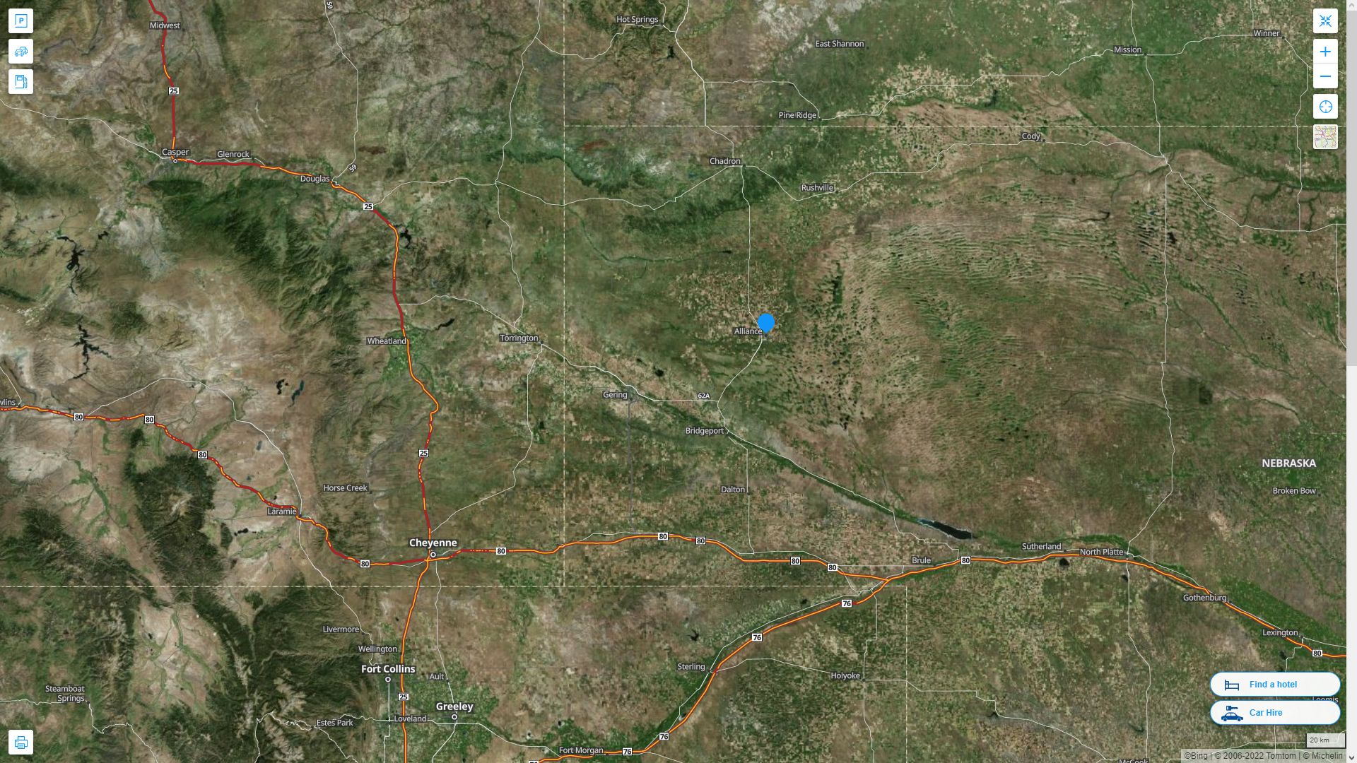 Alliance Nebraska Map - United States