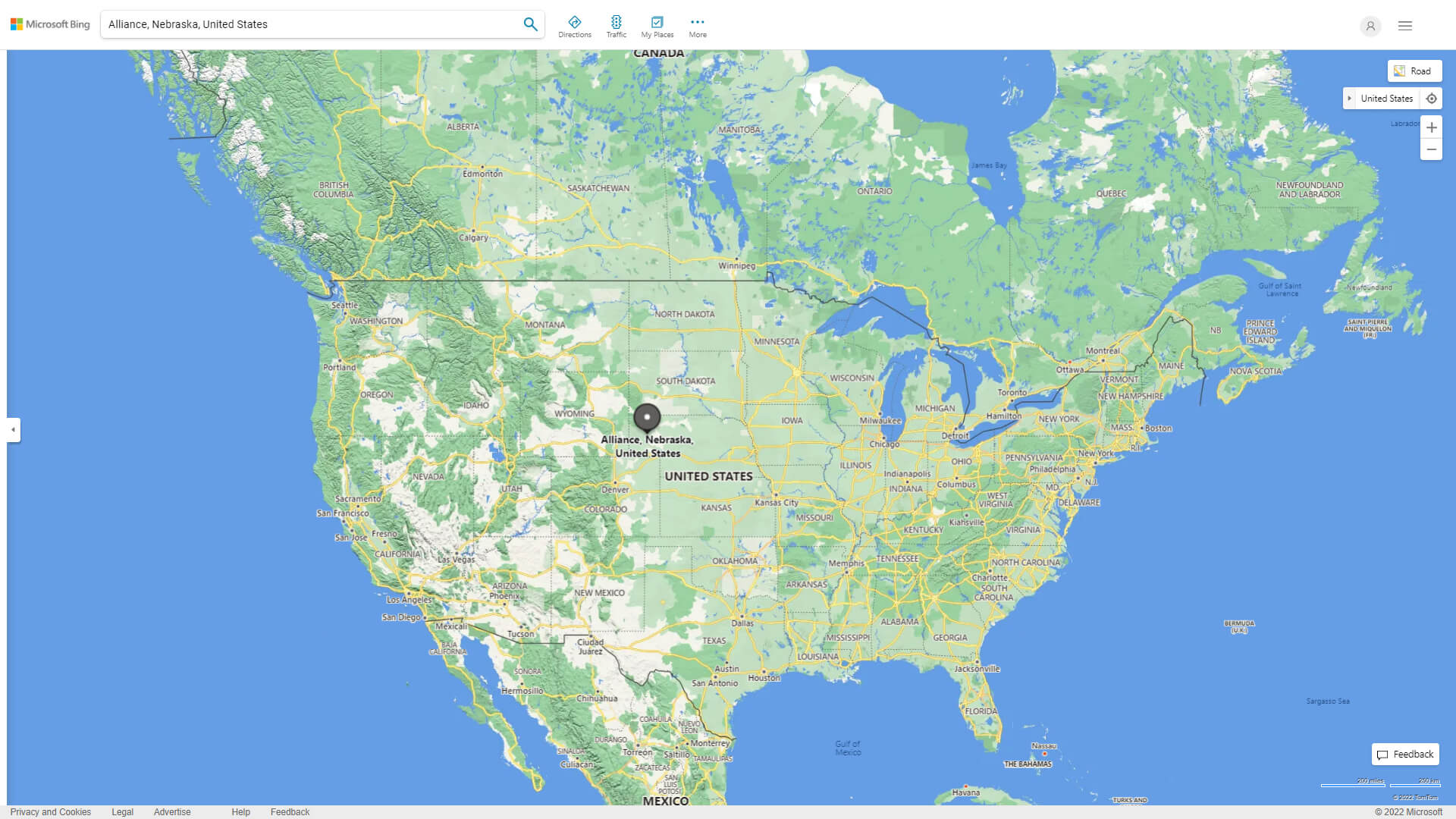 Alliance Nebraska Map - United States