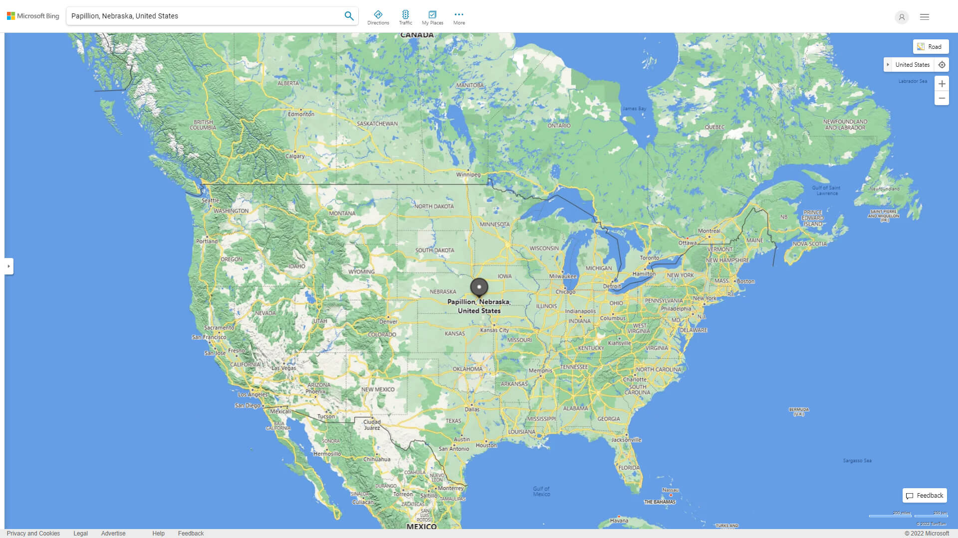Papillion Nebraska Map - United States