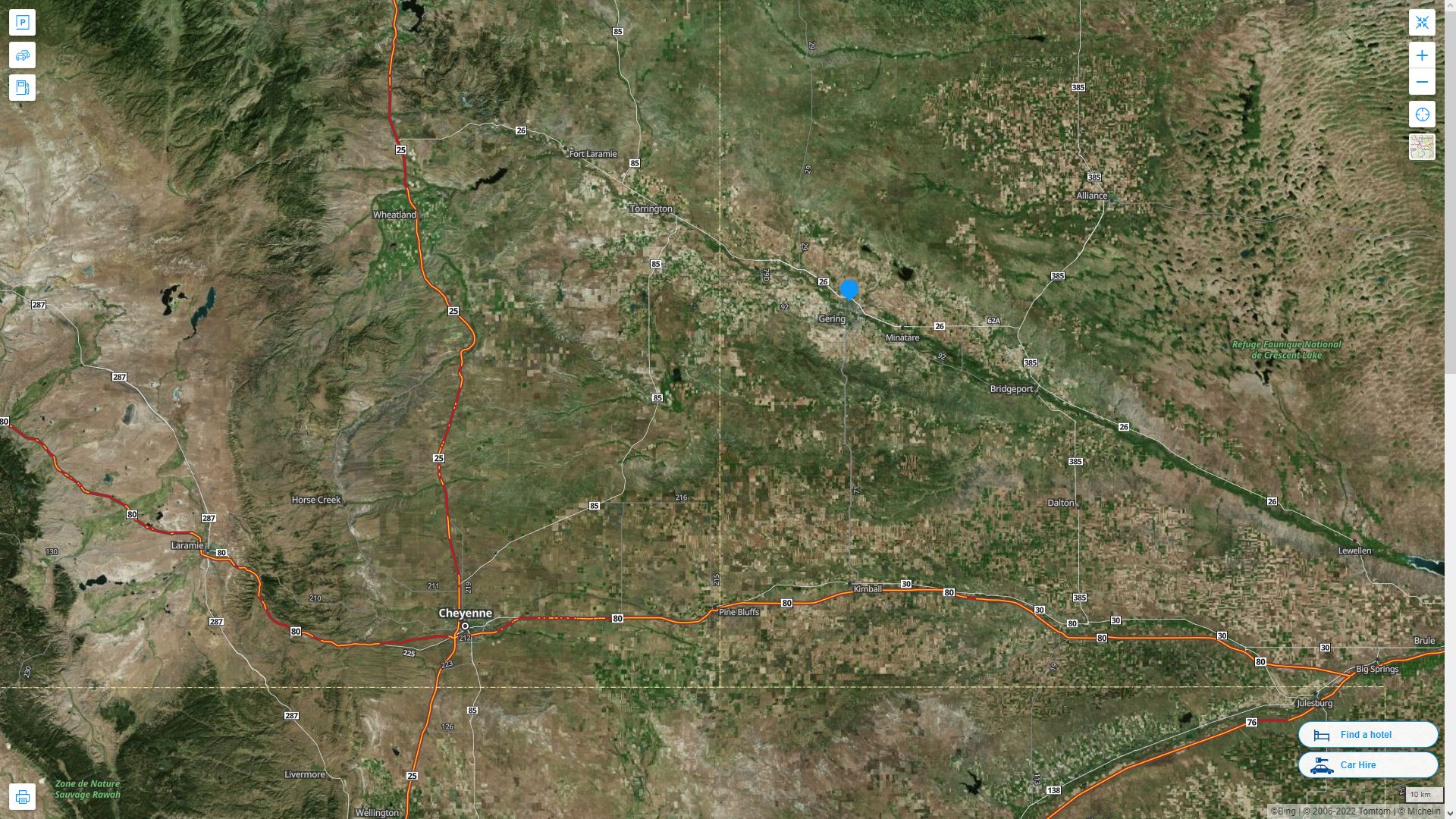 Scottsbluff Nebraska Map - United States