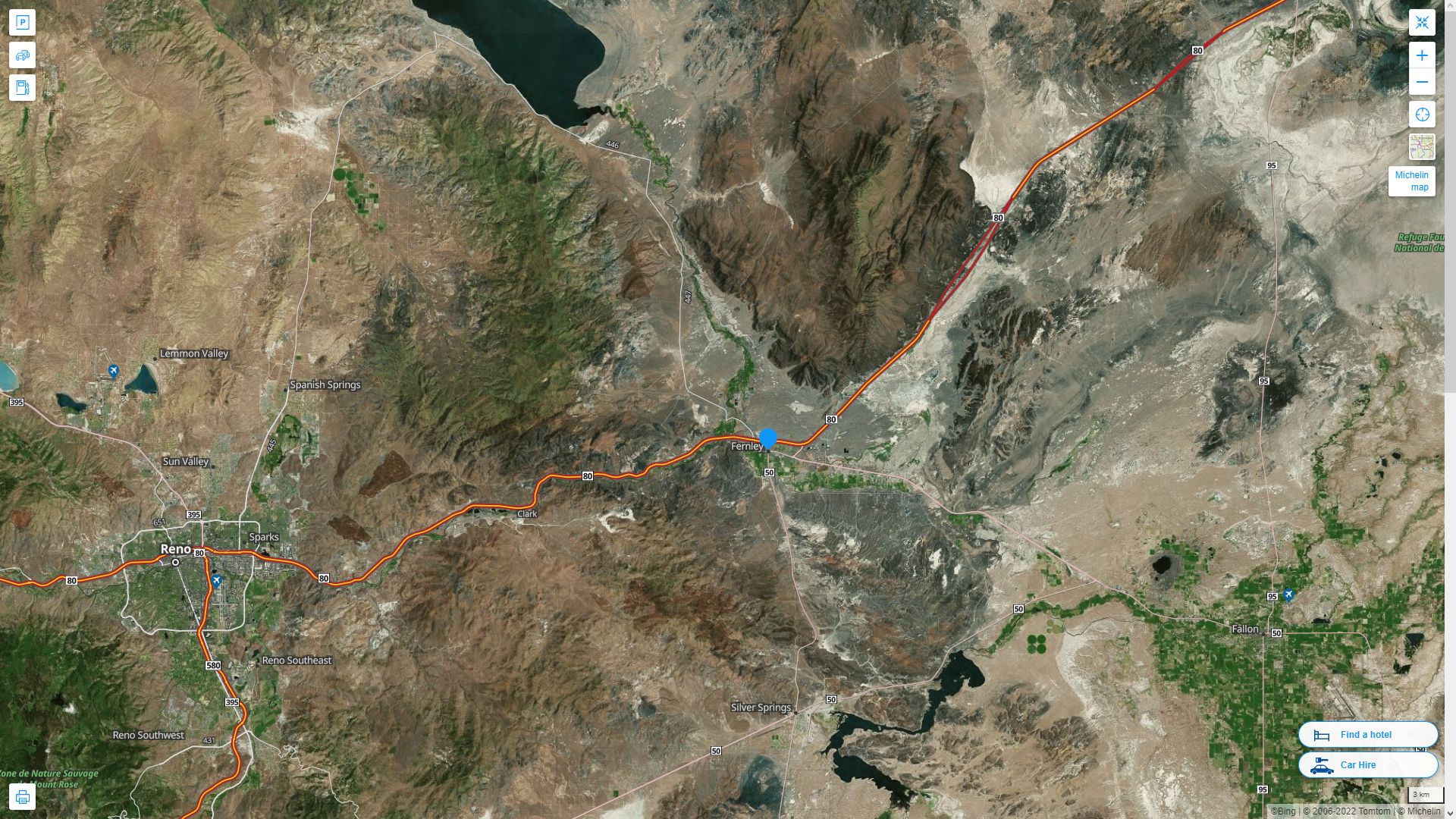 Fernley, Nevada Map