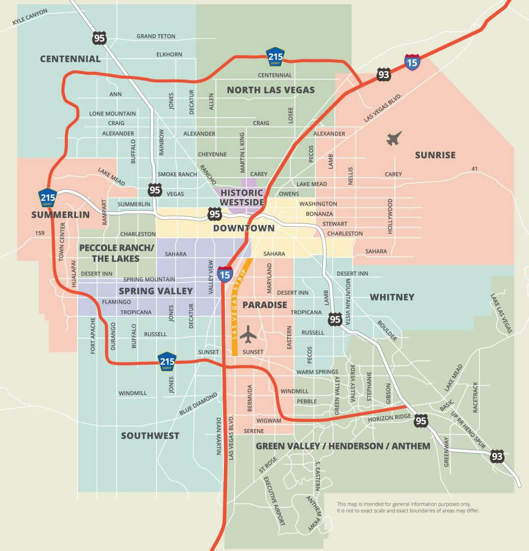 Las Vegas Nevada Map - United States
