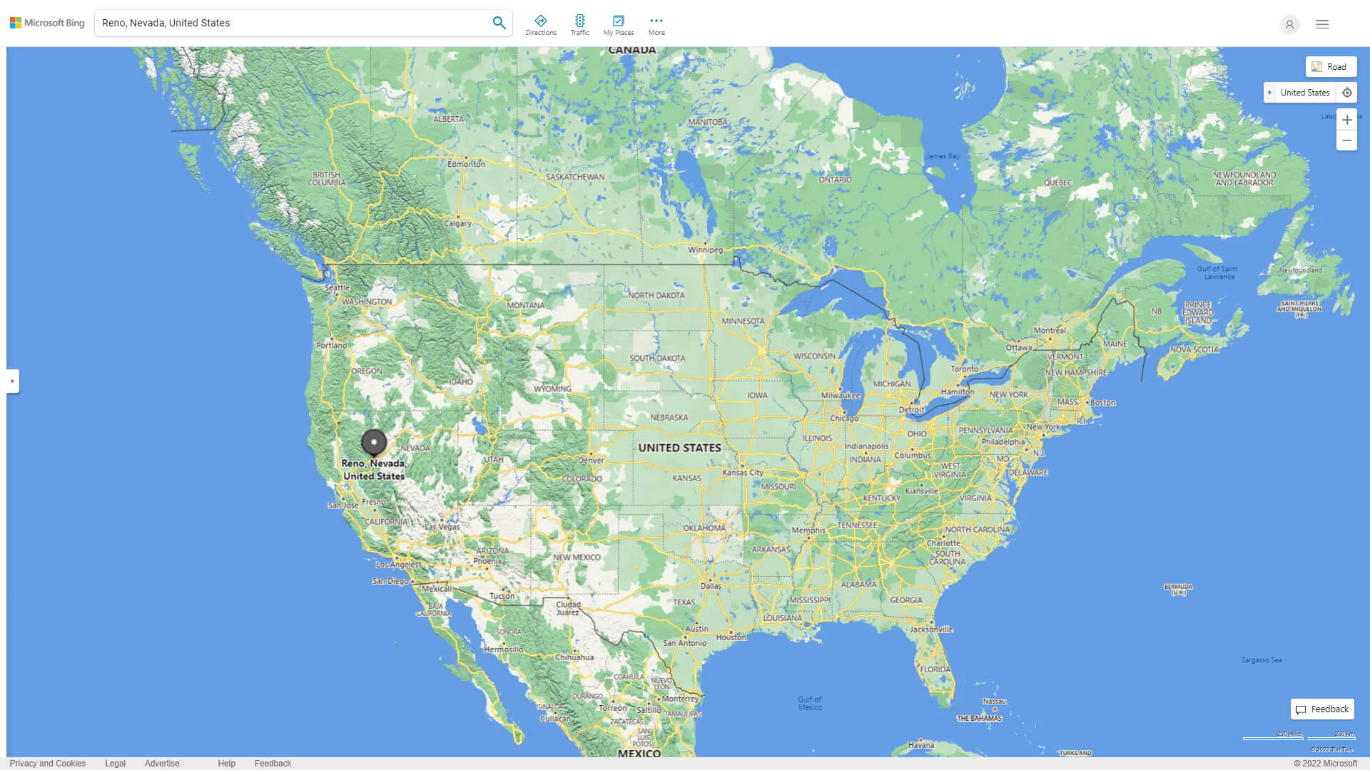 Reno Nevada Map - United States