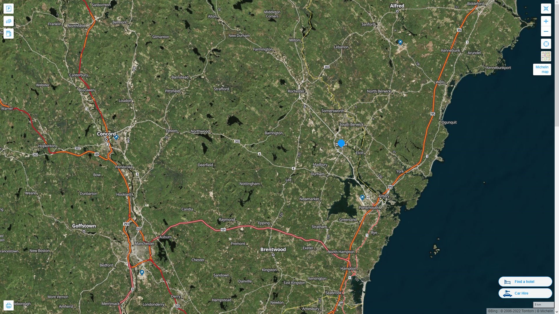 Dover New Hampshire Map - United States